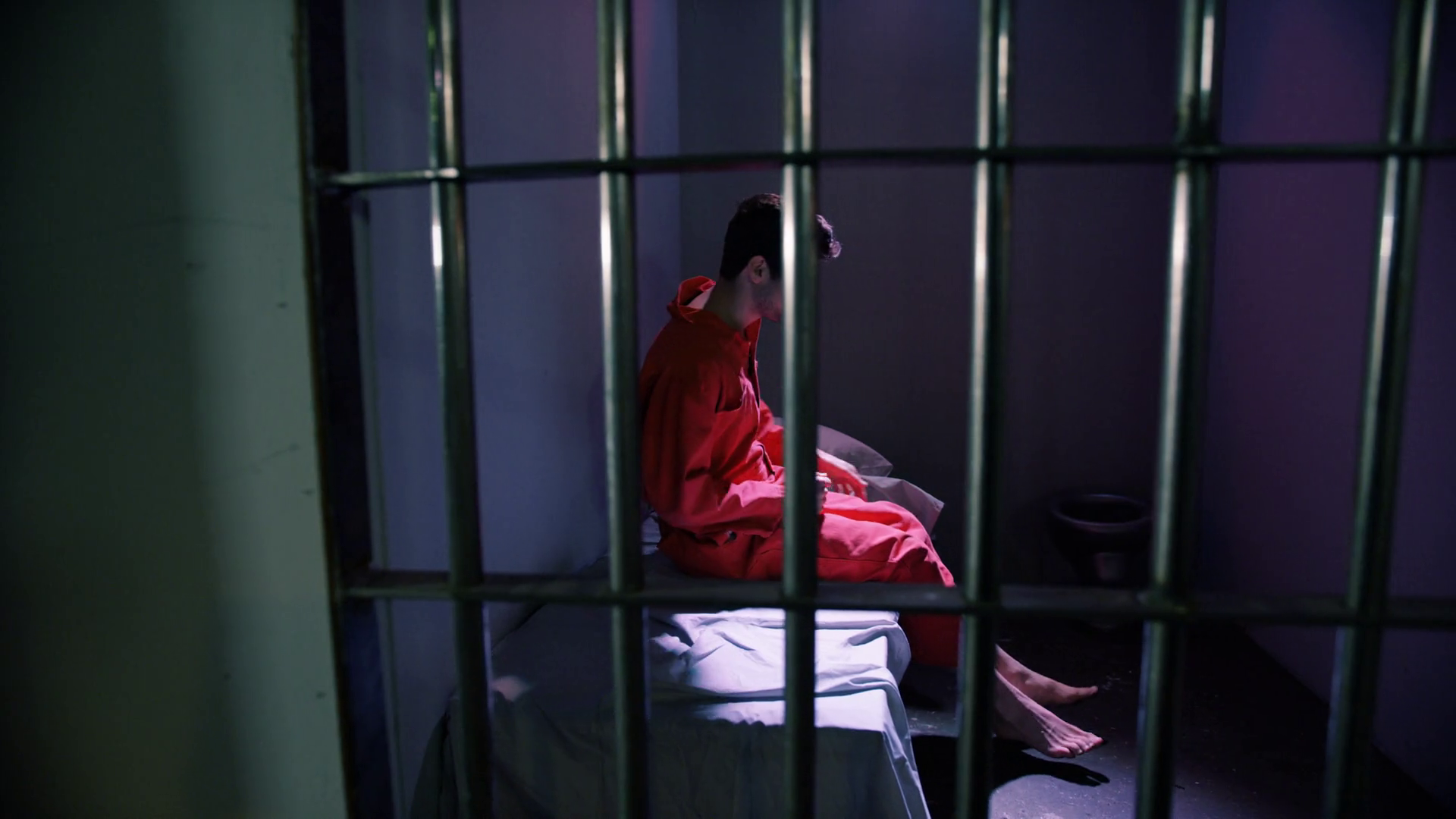 Prison Cells In Jail - Mental Health Man Stock Footage SBV-306862103 ...