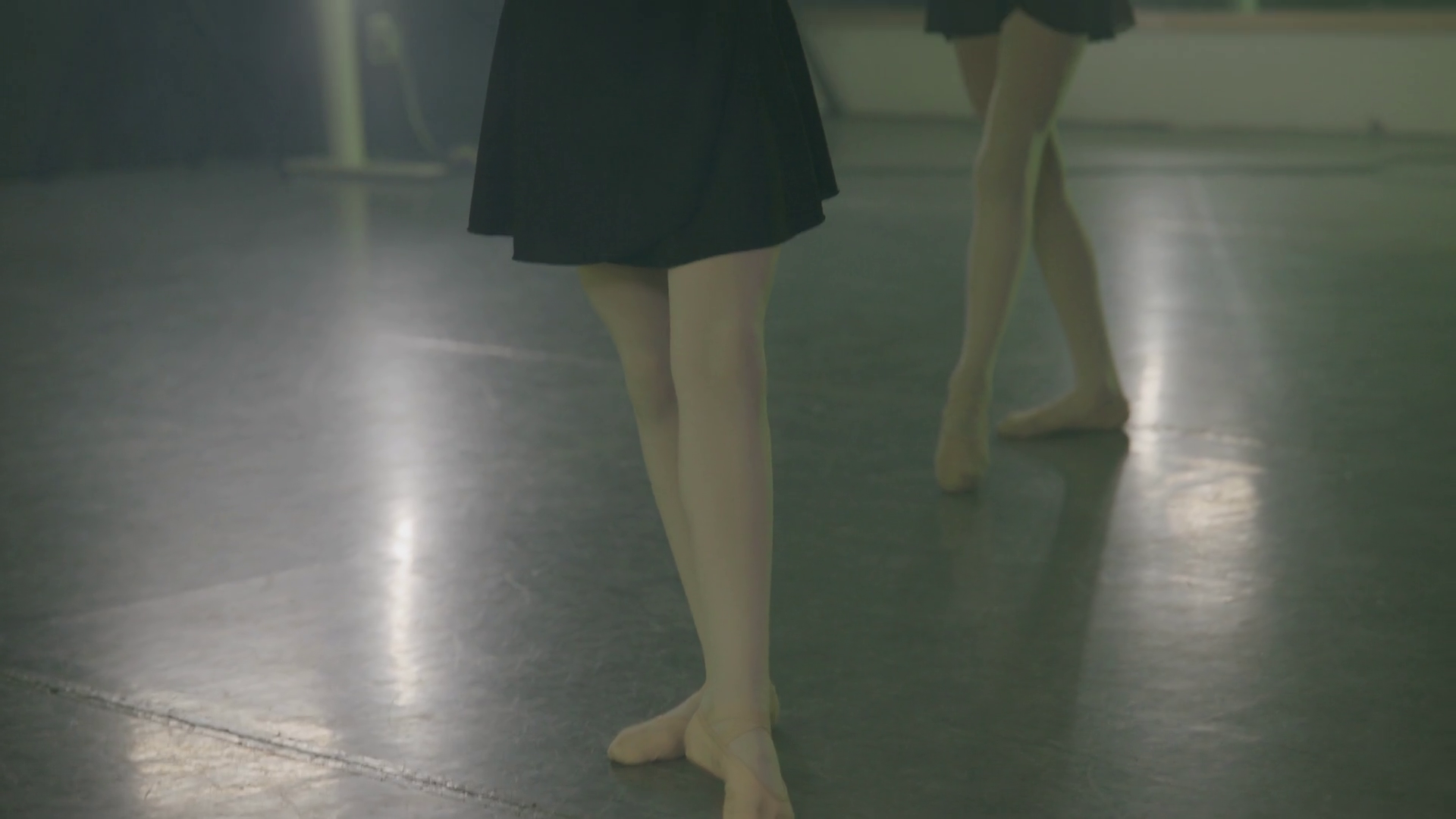 Three Girls Tilt Up View Of Ballet Dancing Stock Footage SBV-352075756 ...