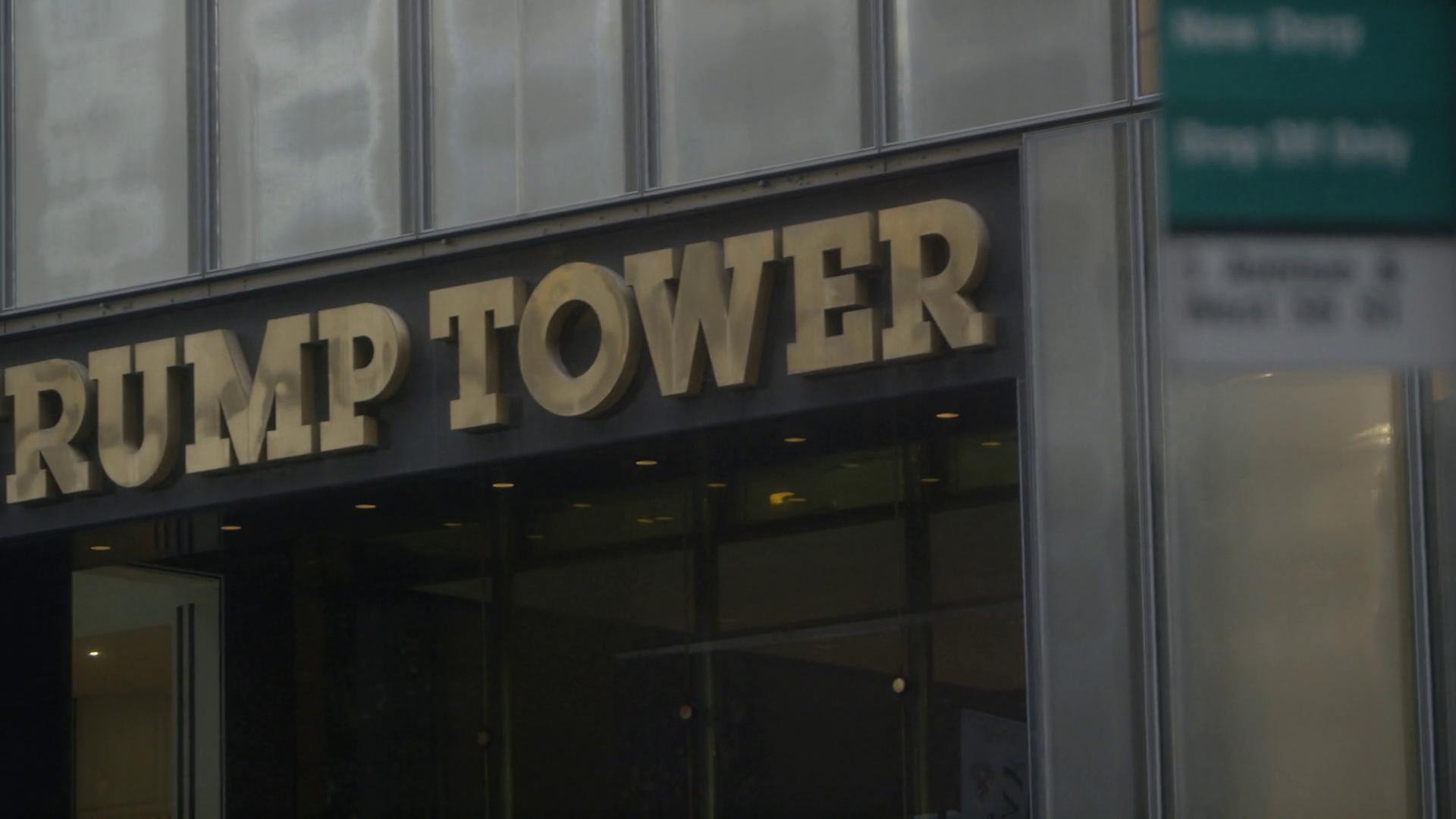 Trump Tower Street Signs In Manhattan Stock Footage SBV-352200325 ...