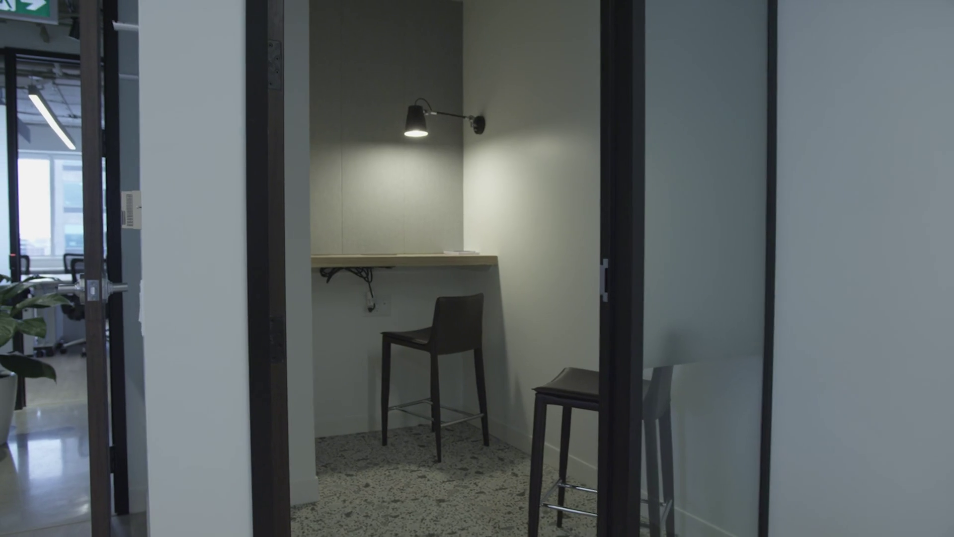 Empty office spaces after covid-19 sent people home for work Stock ...