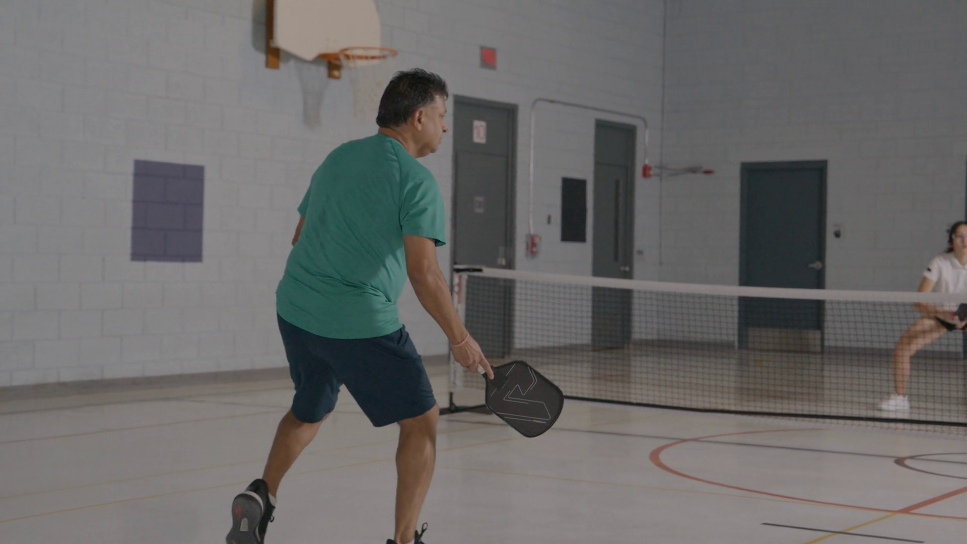 Adult Athlete Pickleball Playing Healthy Stock Footage SBV-351955791 ...