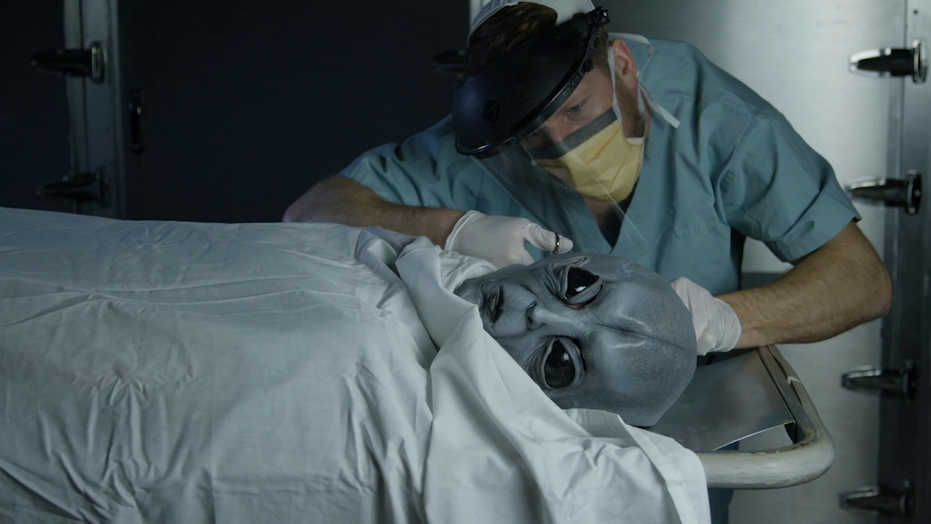 Alien Autopsy - Medium Shot Of Doctor Stock Footage SBV-348391585 ...
