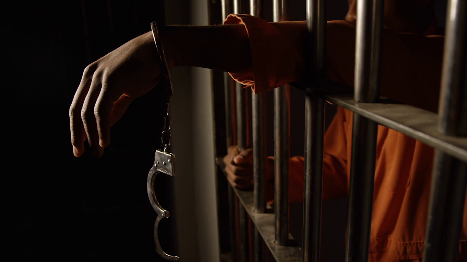 American Prison System Dangling Handcuffs 1 Stock Footage SBV-347754988 ...