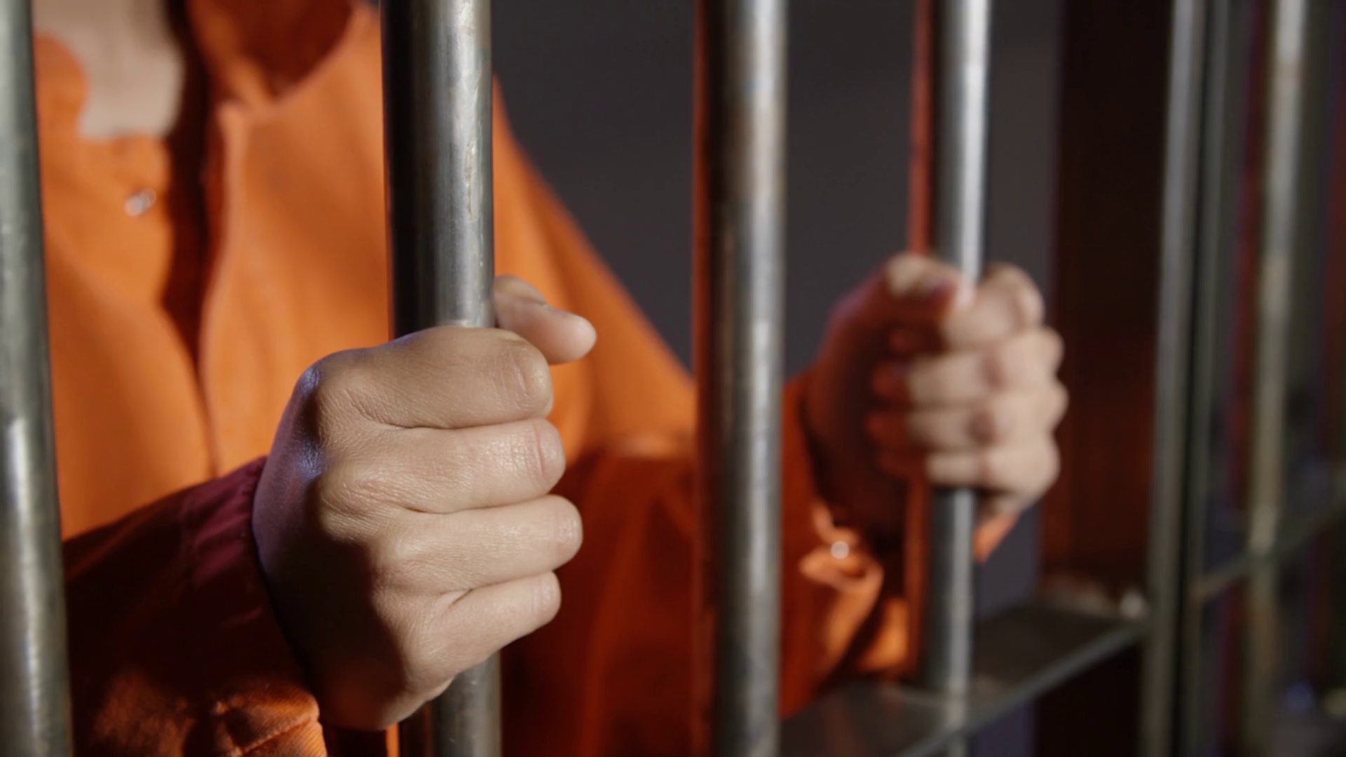 American Prison System Girl Shake Bars 1 Stock Footage SBV-347755006 ...