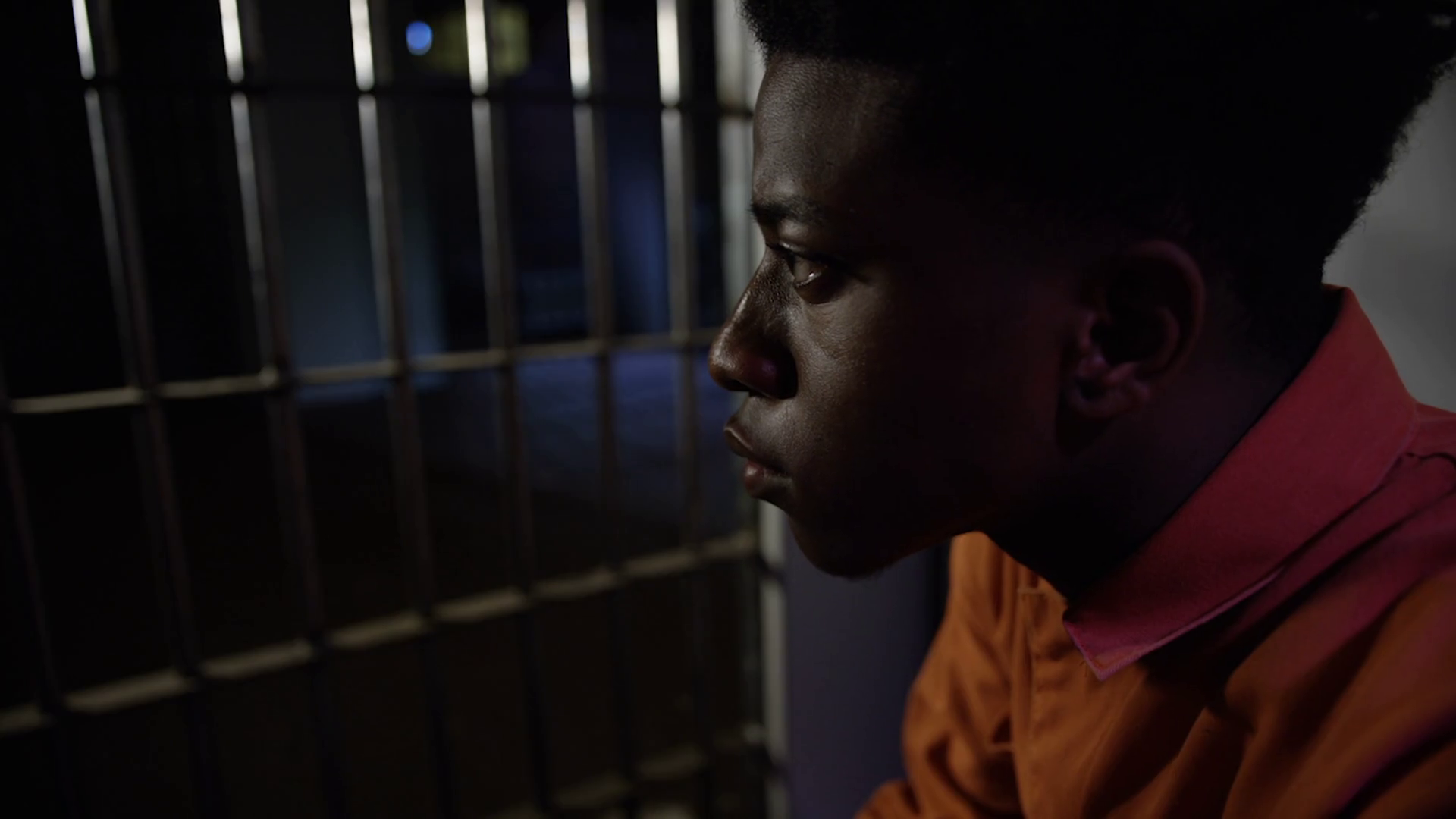 American Prison System Sad Inmate With Book 1 Stock Footage SBV ...