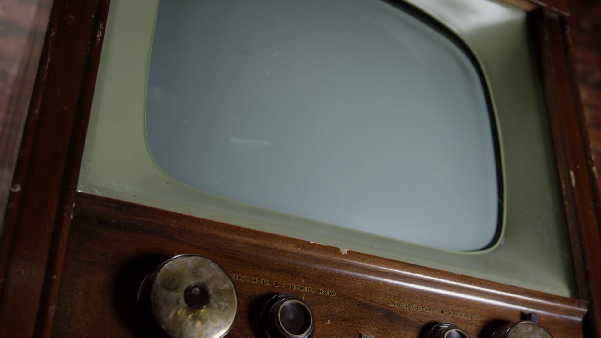 Antique Television Set Dolly Sideways Reveal Stock Footage SBV ...