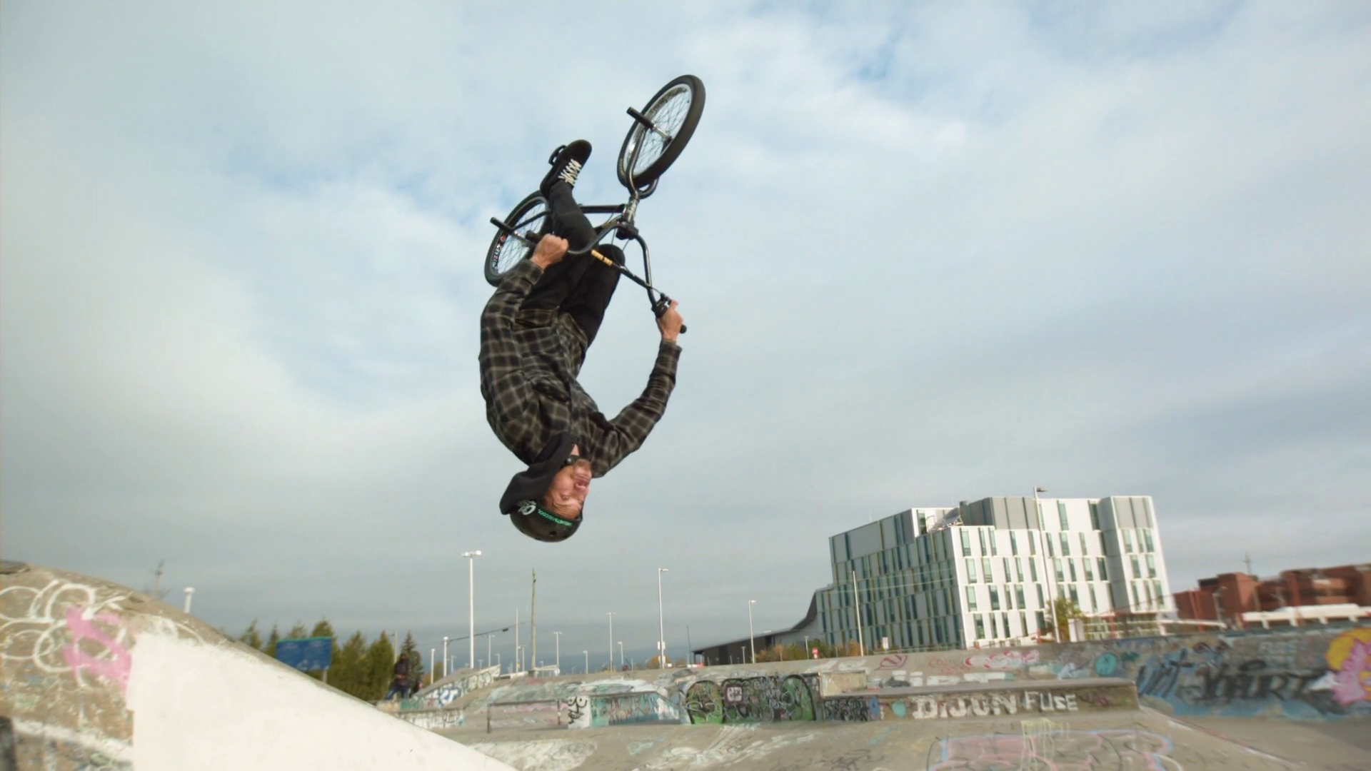 Backflip On Bmx Bike Extreme Sports In Stock Footage SBV-348568143 ...