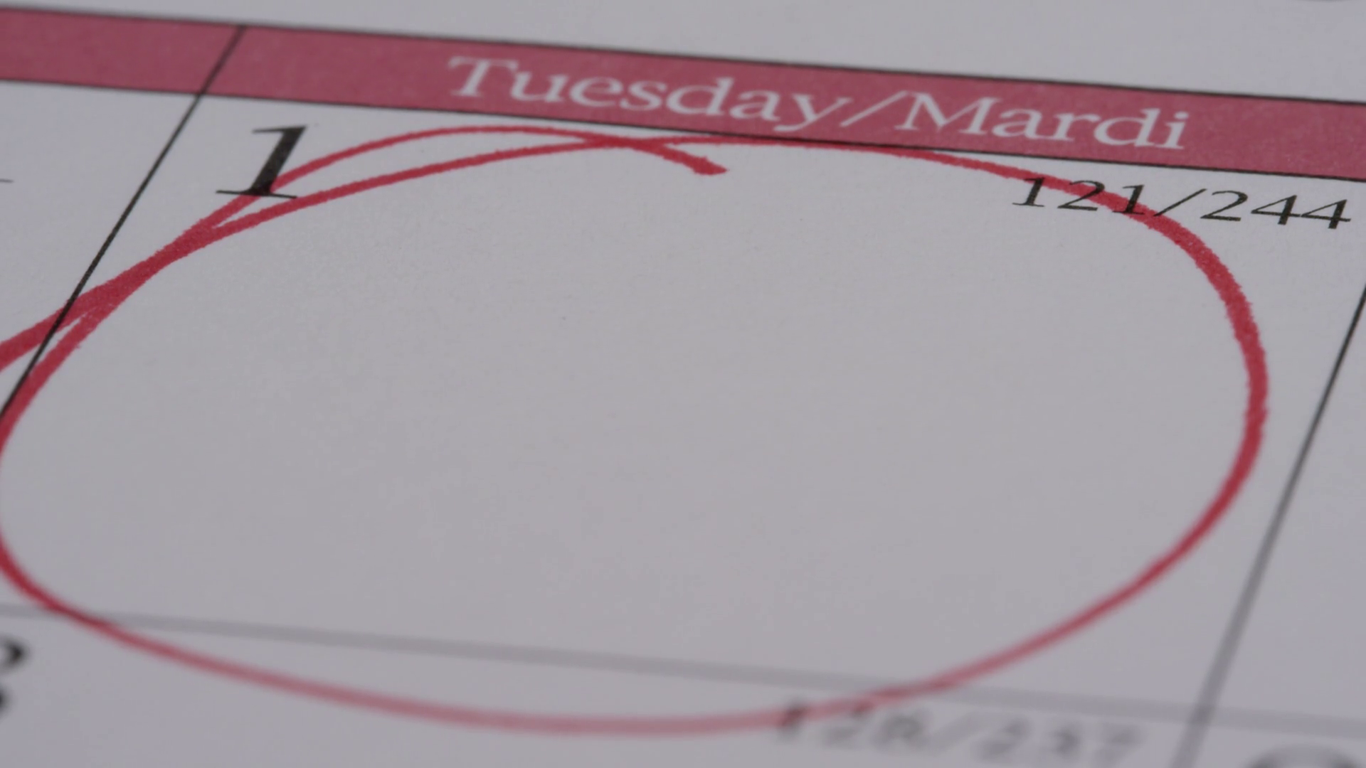 Calendar Visuals Circling Calendar Day First Stock Footage SBV ...