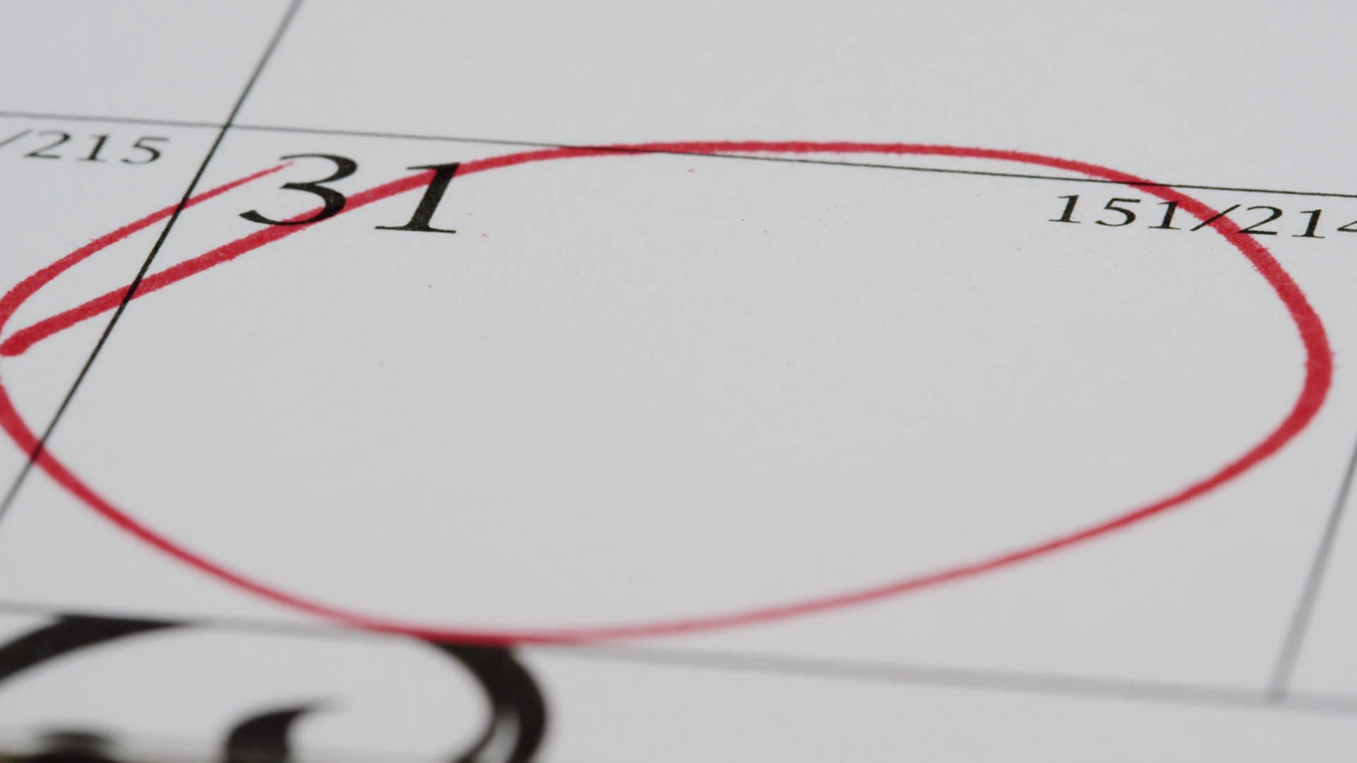 Calendar Visuals Circling Calendar Day Last Stock Footage SBV-347717669 ...