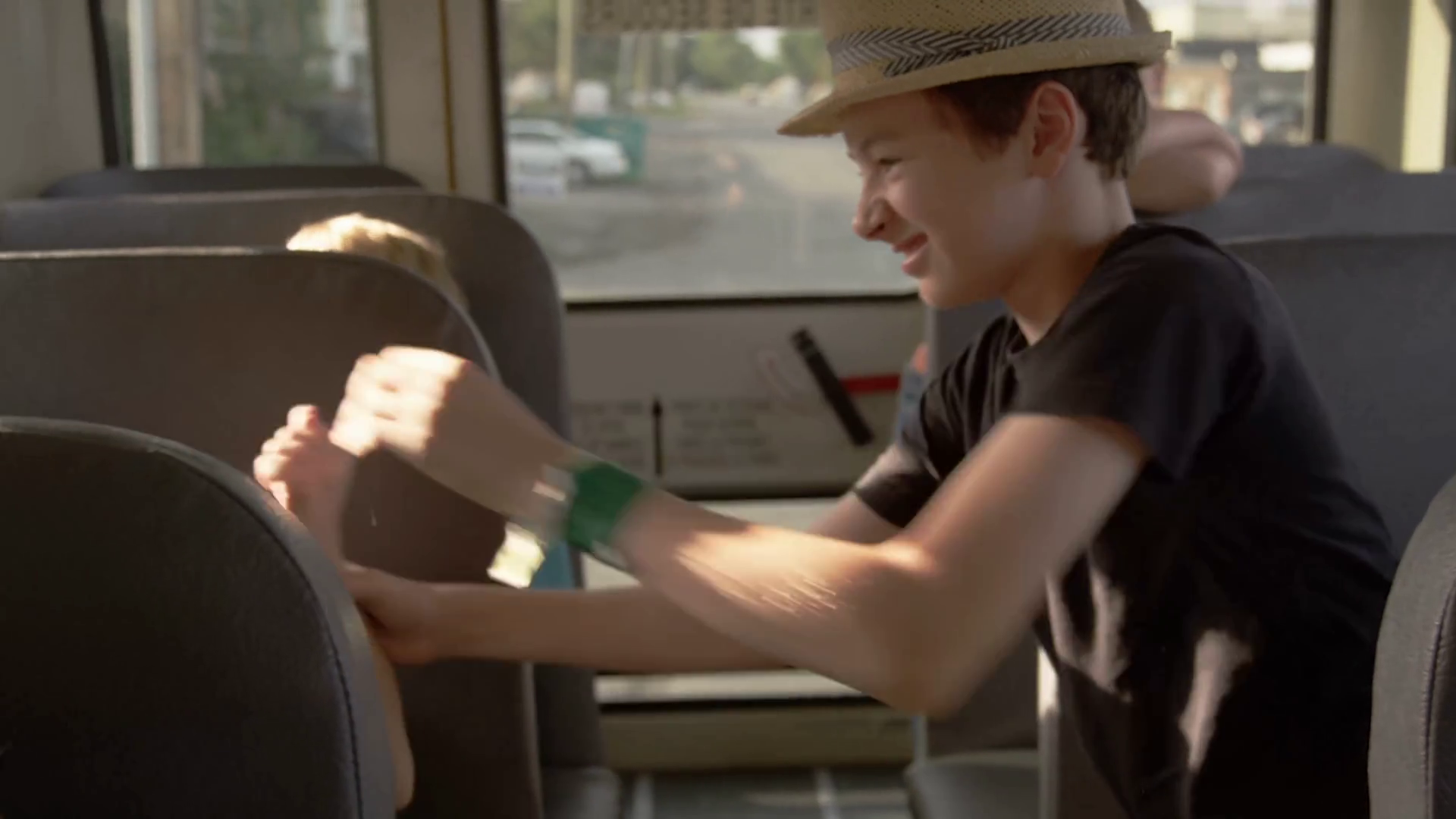 Children On School Bus Bullying Little Girl Stock Footage SBV-348392591 ...