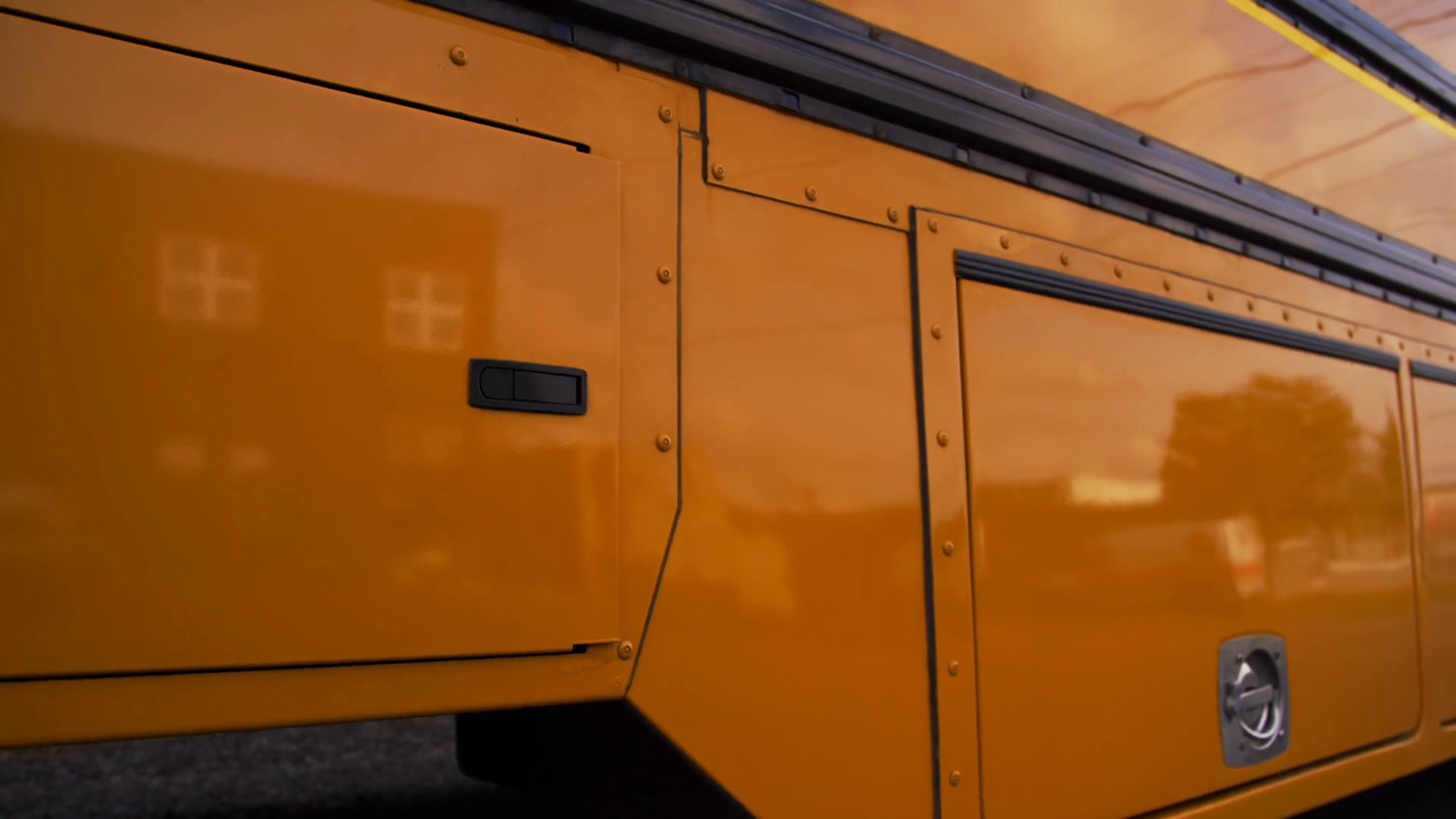 Children On School Bus Crane Up To Angled Stock Footage SBV-348392683 ...