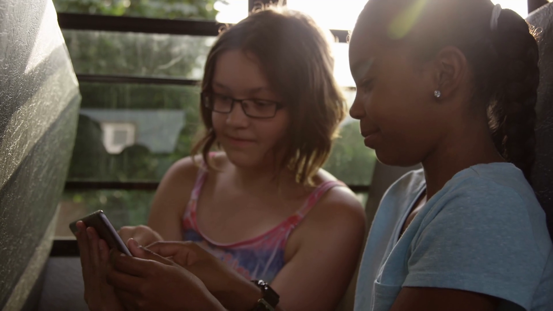 Children On School Bus Friends On Smart Stock Footage SBV-348392773 ...