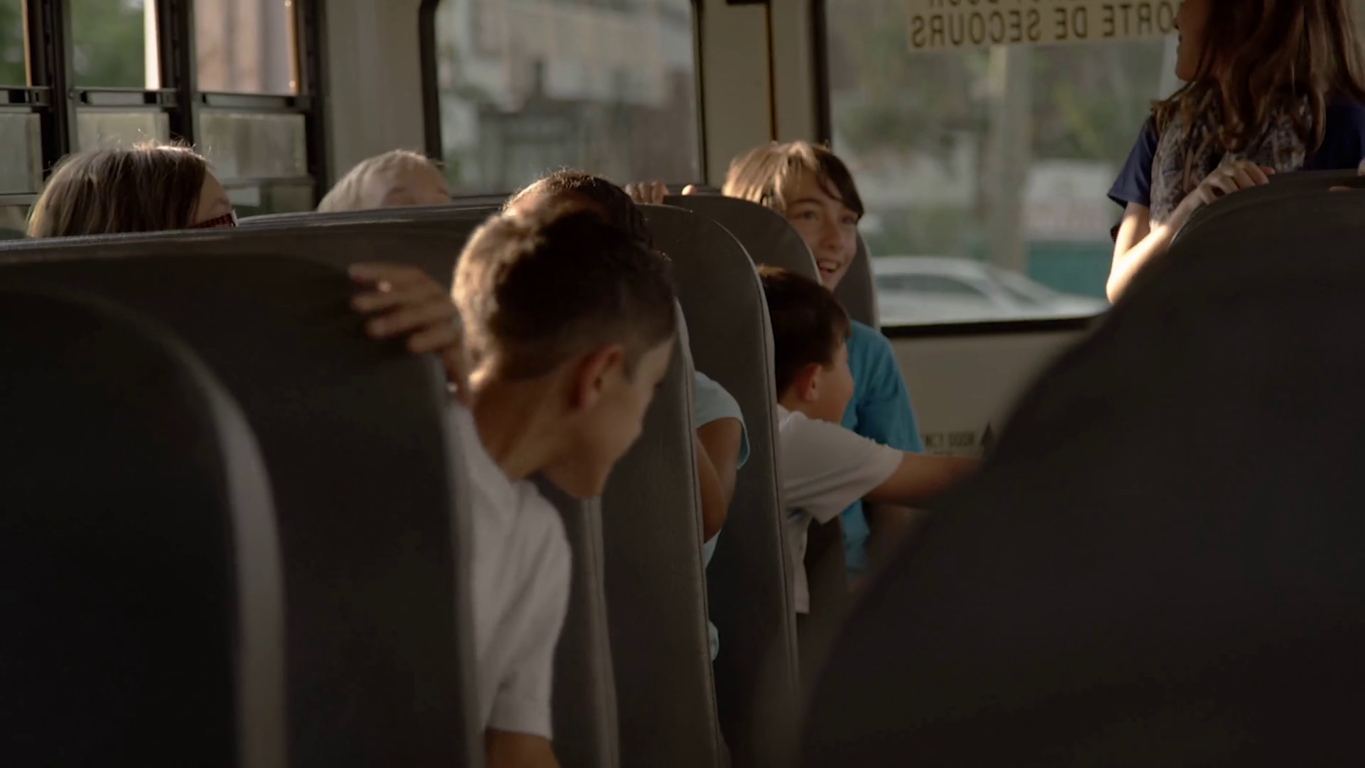 Children On School Bus Kids Getting In Stock Footage SBV-348392592 ...