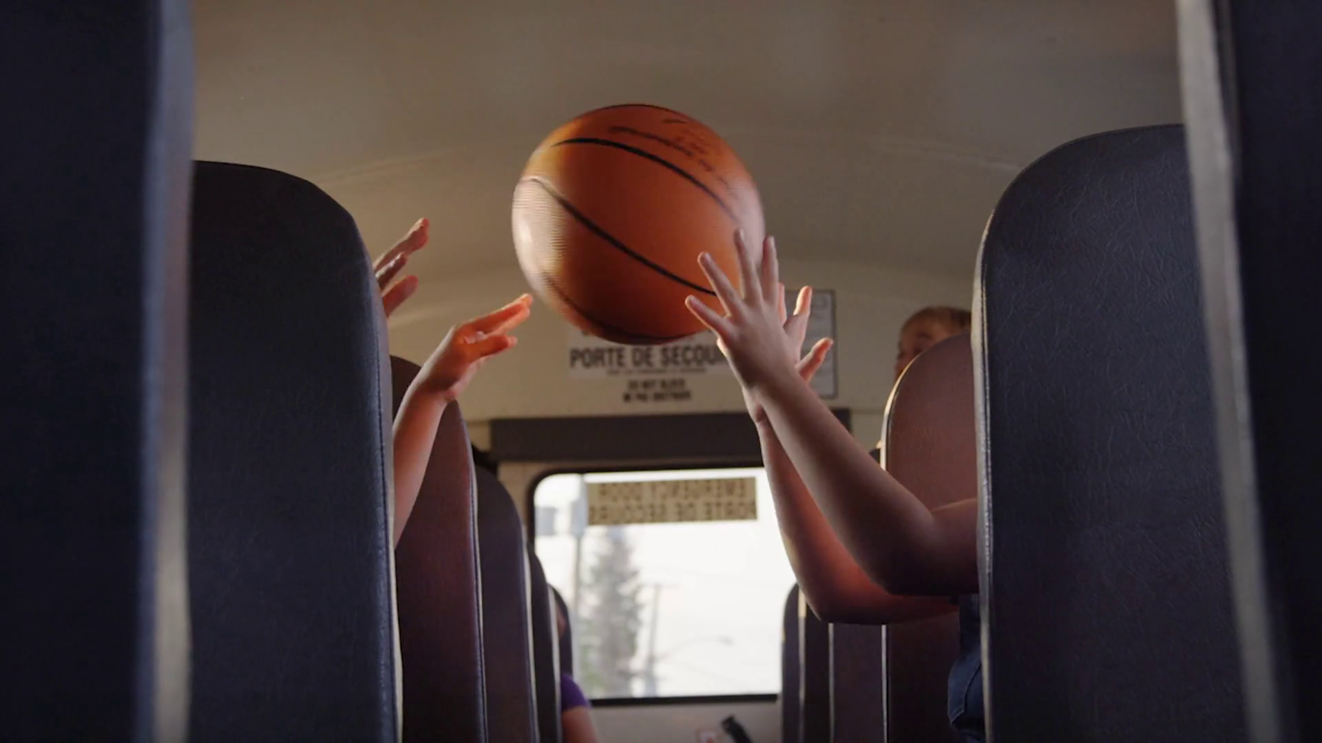 Children On School Bus More Ball Passing On Stock Footage SBV-348392749 ...