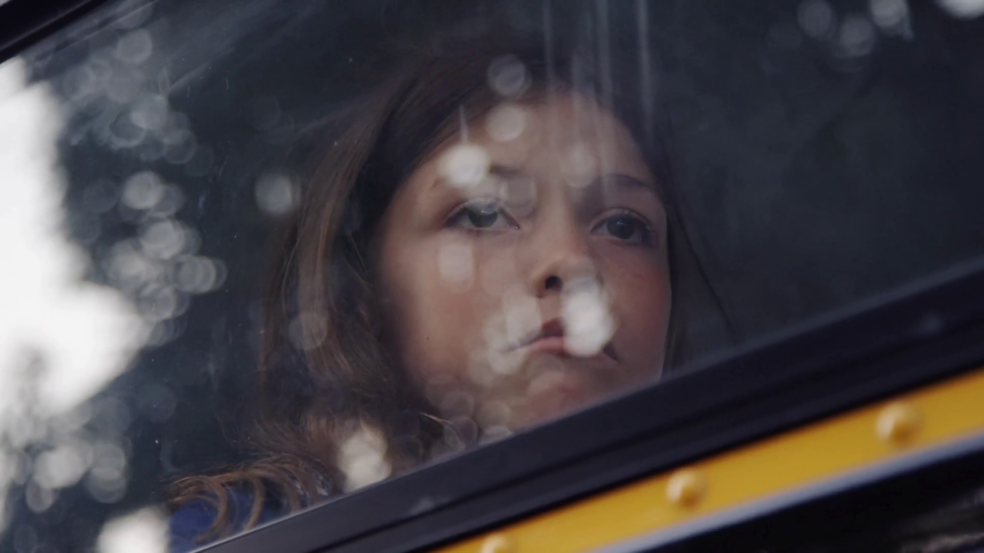 Children On School Bus Sad Girl On School Bus Stock Footage SBV ...