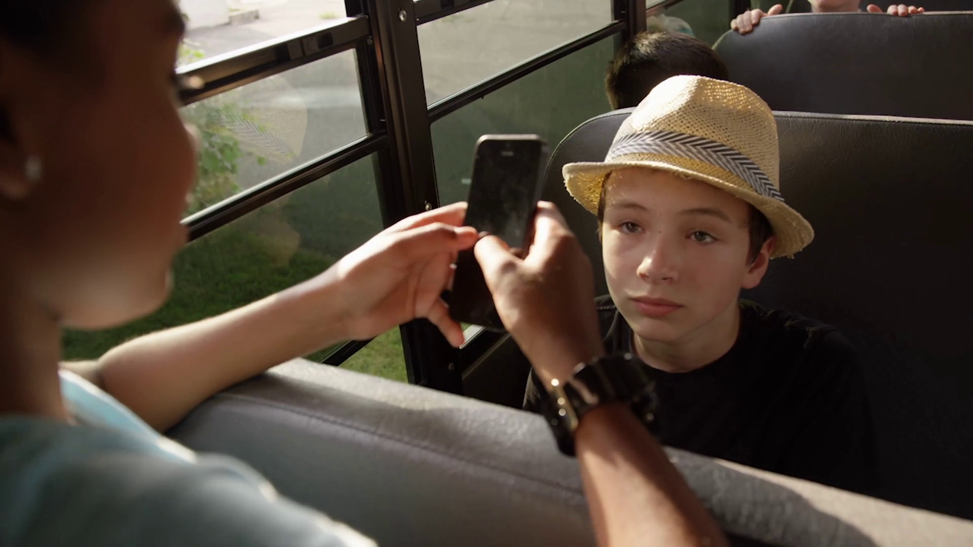 Children Riding School Bus To Class Showing Stock Footage SBV-348392635 ...