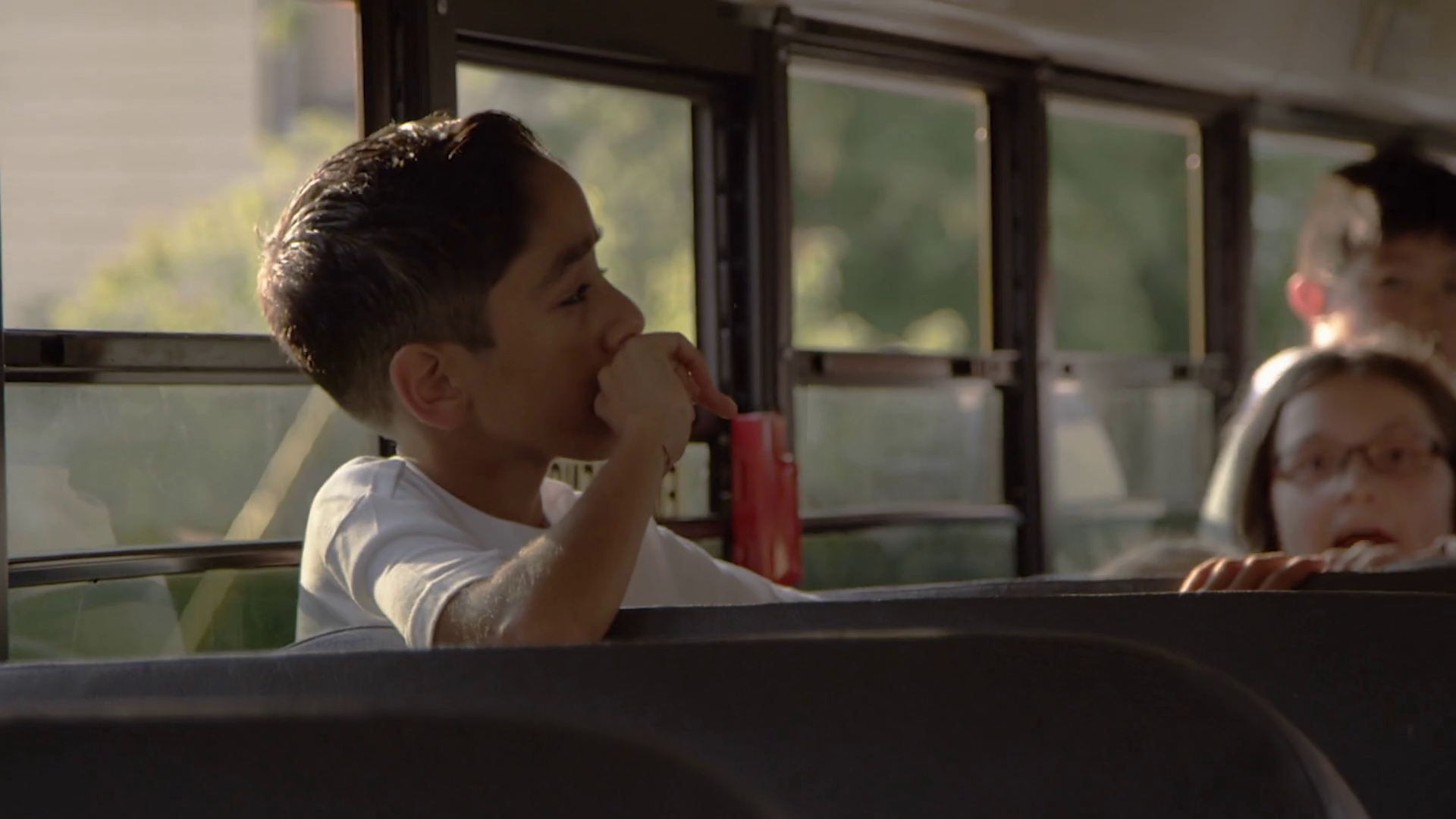 Children Riding School Bus To Class Young Stock Footage SBV-348392795 ...