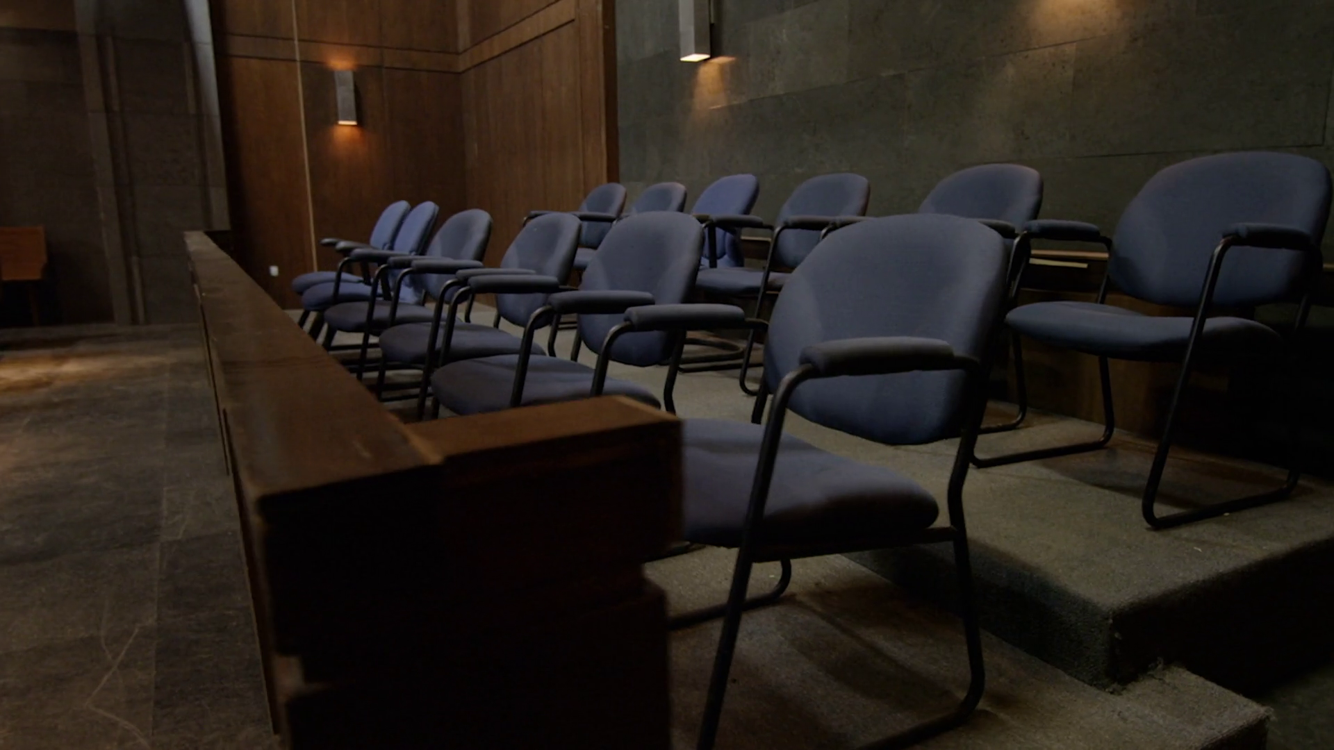 Court House Pan Right Empty Jury Seats Hd Stock Footage SBV-348728481 ...