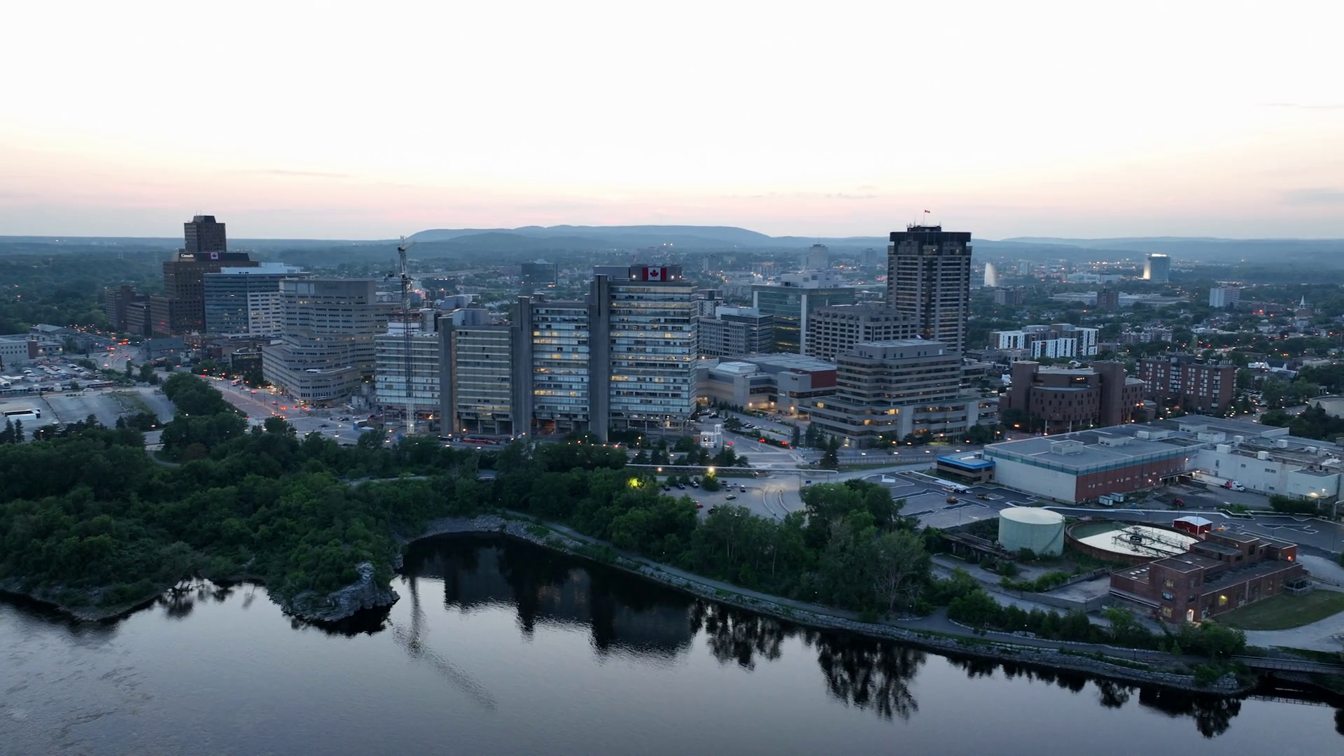 Evening In Gatineau Quebec Downtown Hull Stock Footage SBV-347783531 ...