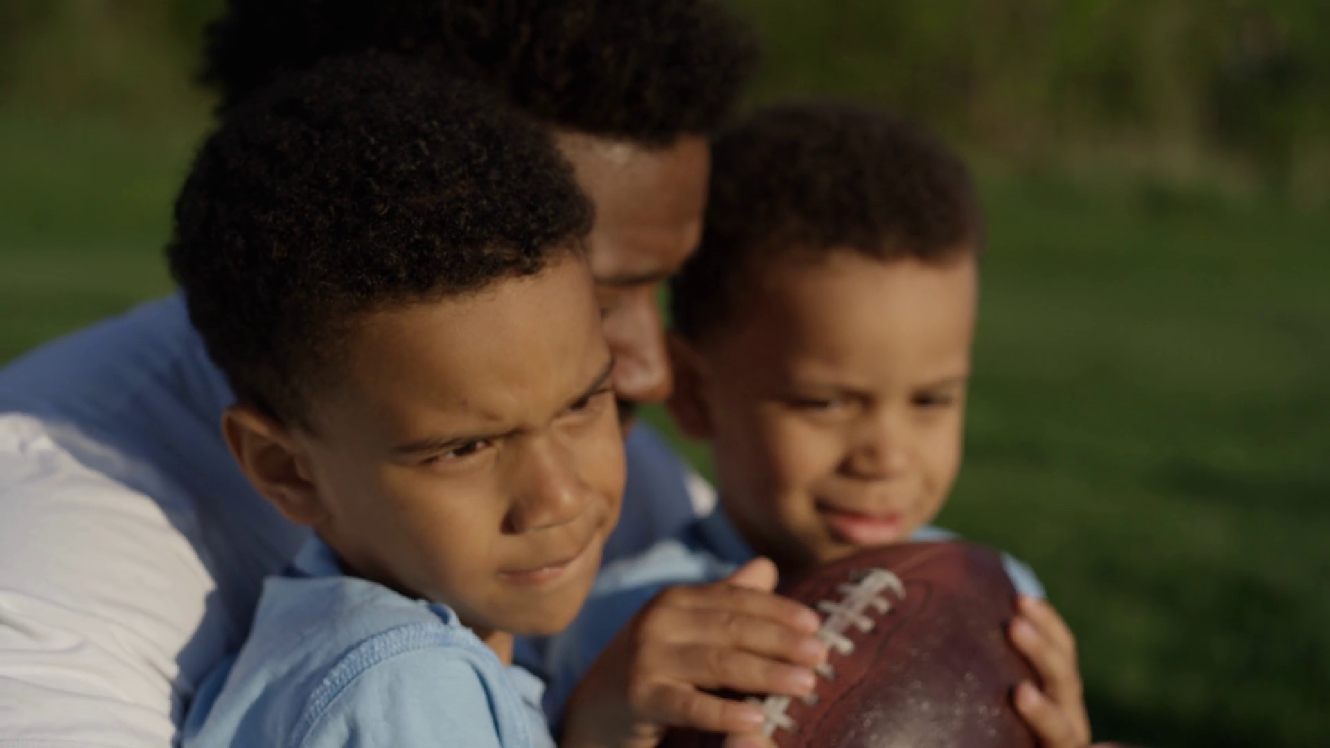Family Sports Dad Hugging Kids Playing Stock Footage SBV-347719003 ...