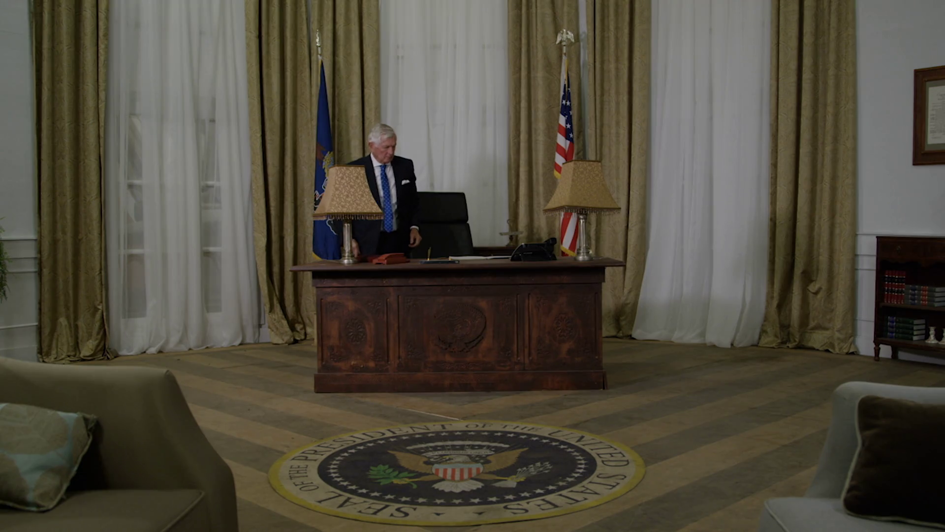 Generic President - Sits Down Awkwardly To Stock Footage SBV-348391693 ...