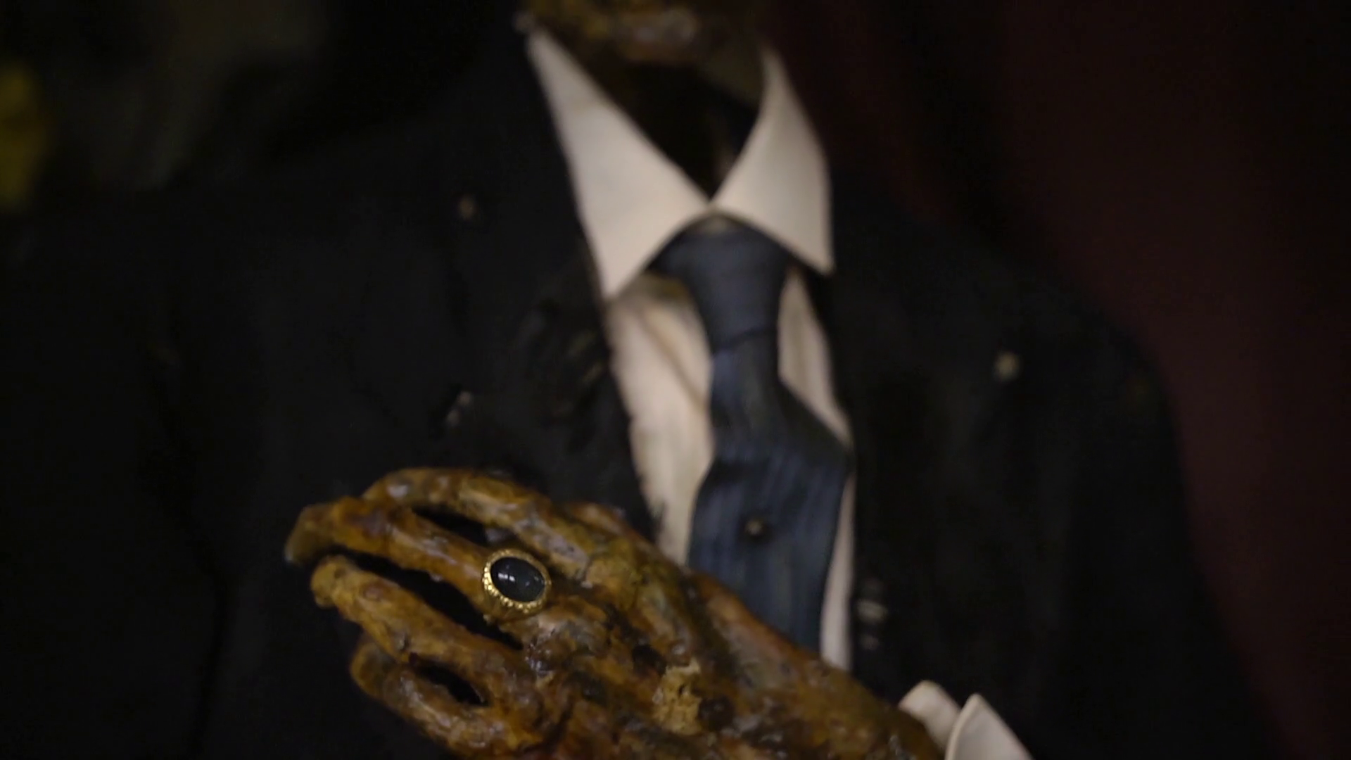 Horror Visuals Mummified Man In Suit Horror Stock Footage SBV-347718631 ...
