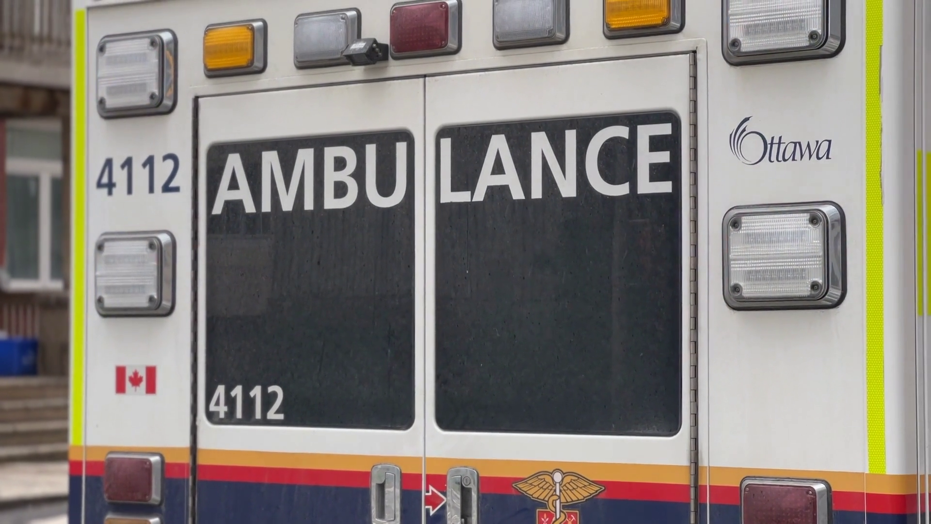 Close Up Medic In Ambulance On Ottawa Streets Stock Footage SBV ...
