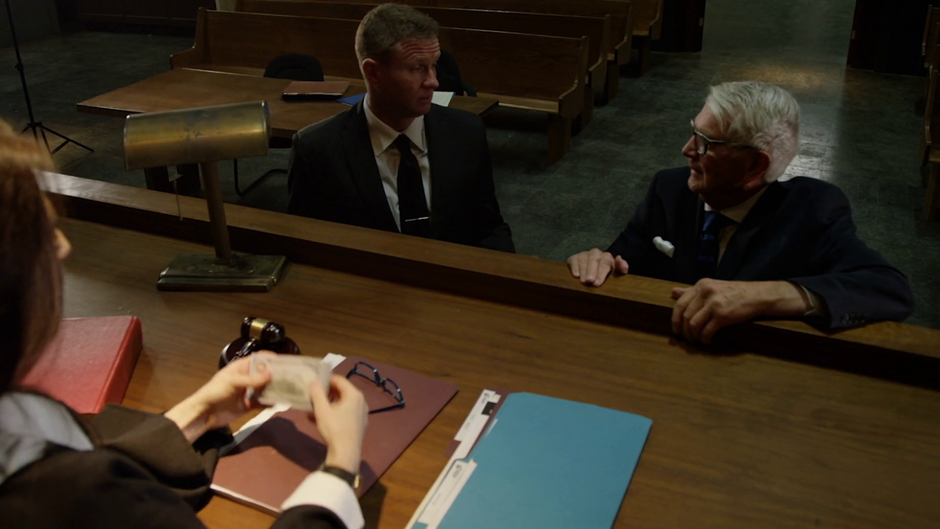 Judge Counting Money On Stand In Court Room Stock Footage SBV-348728509 ...