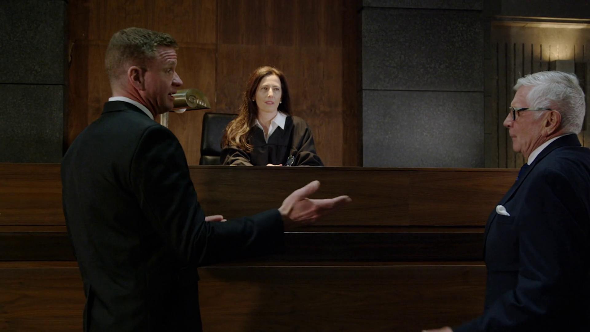 Lawyers - Two Men Arguing In Front Of Female Stock Footage SBV ...