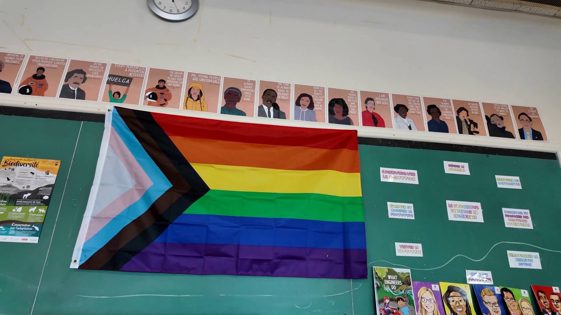 Lgbtq Flag In Schools Celebrating Diversity Stock Footage SBV-348791366 ...