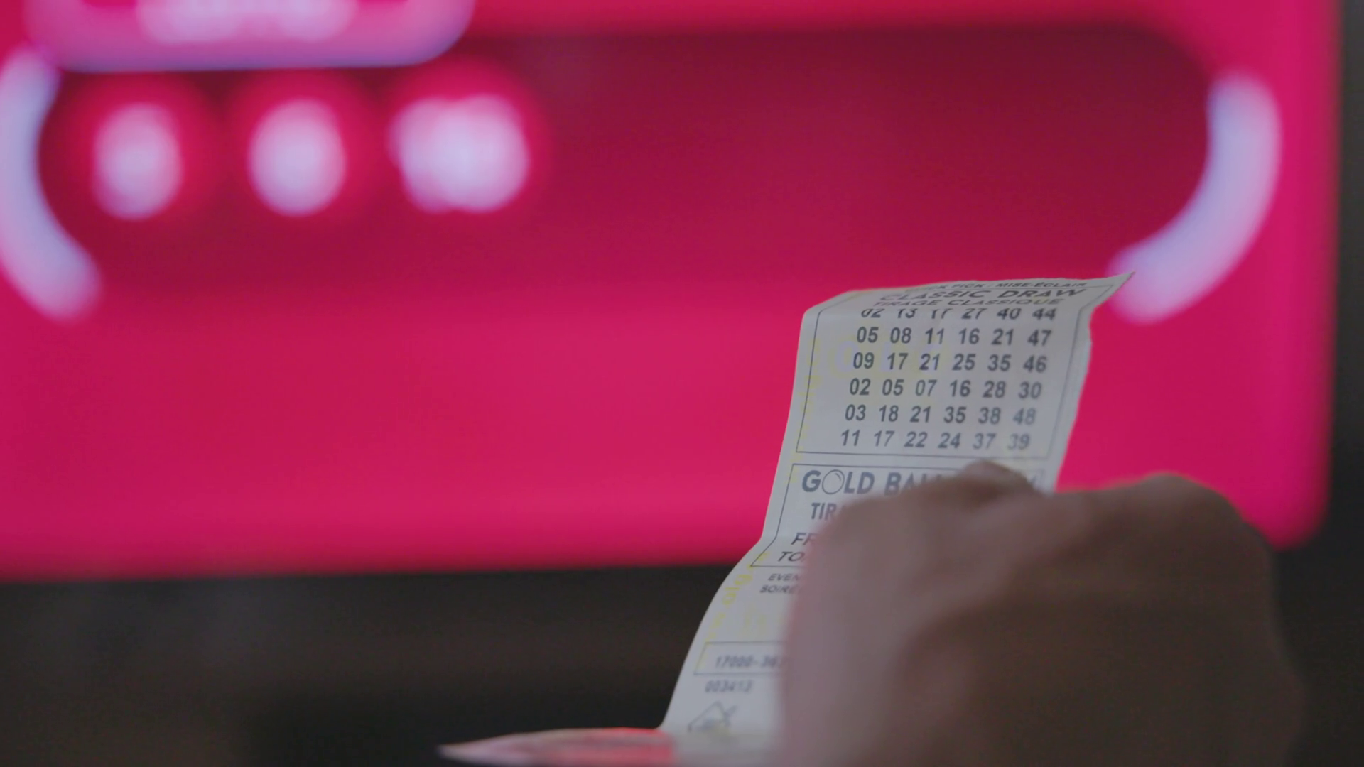 Lottery Numbers On Tv Screen With Ticket Stock Footage SBV-352237070 ...