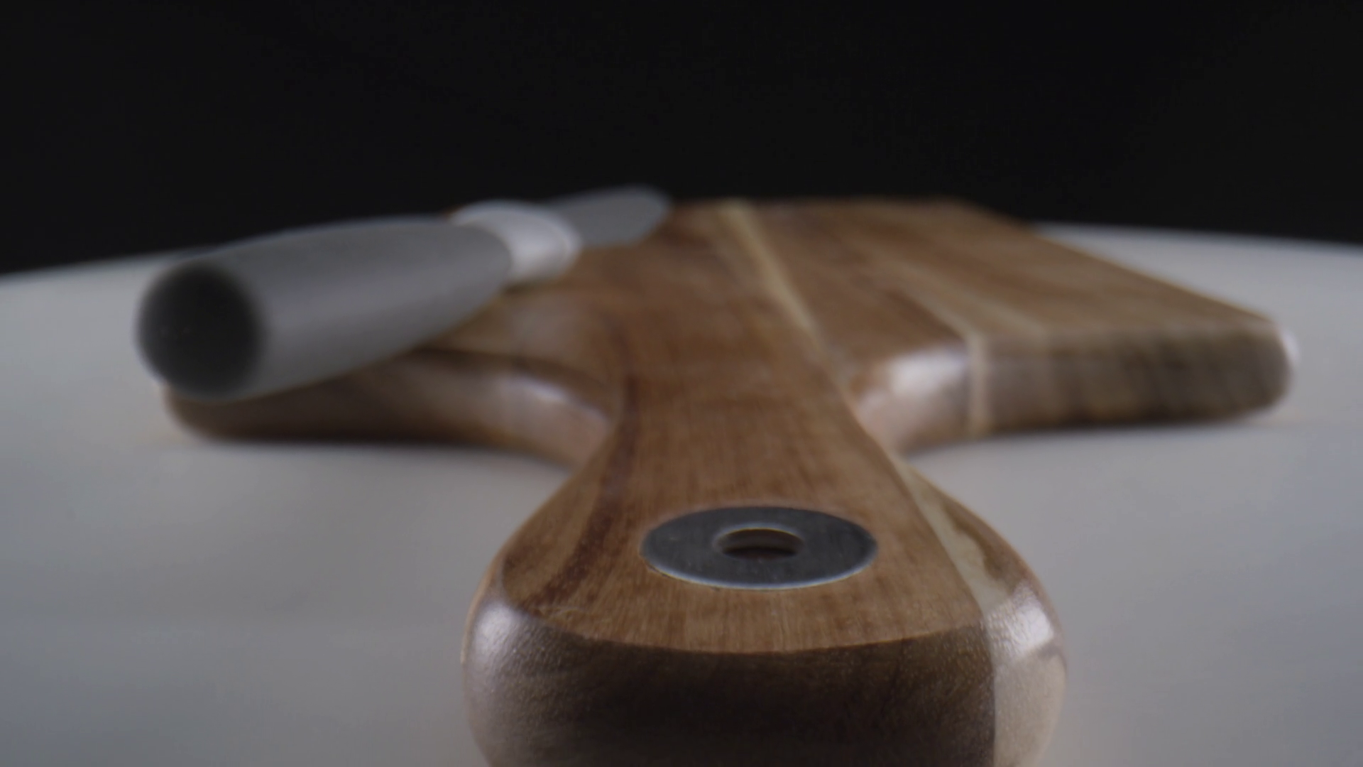 Macro Cooking Cutting Board Knife Reverse Stock Footage SBV-348568430 ...