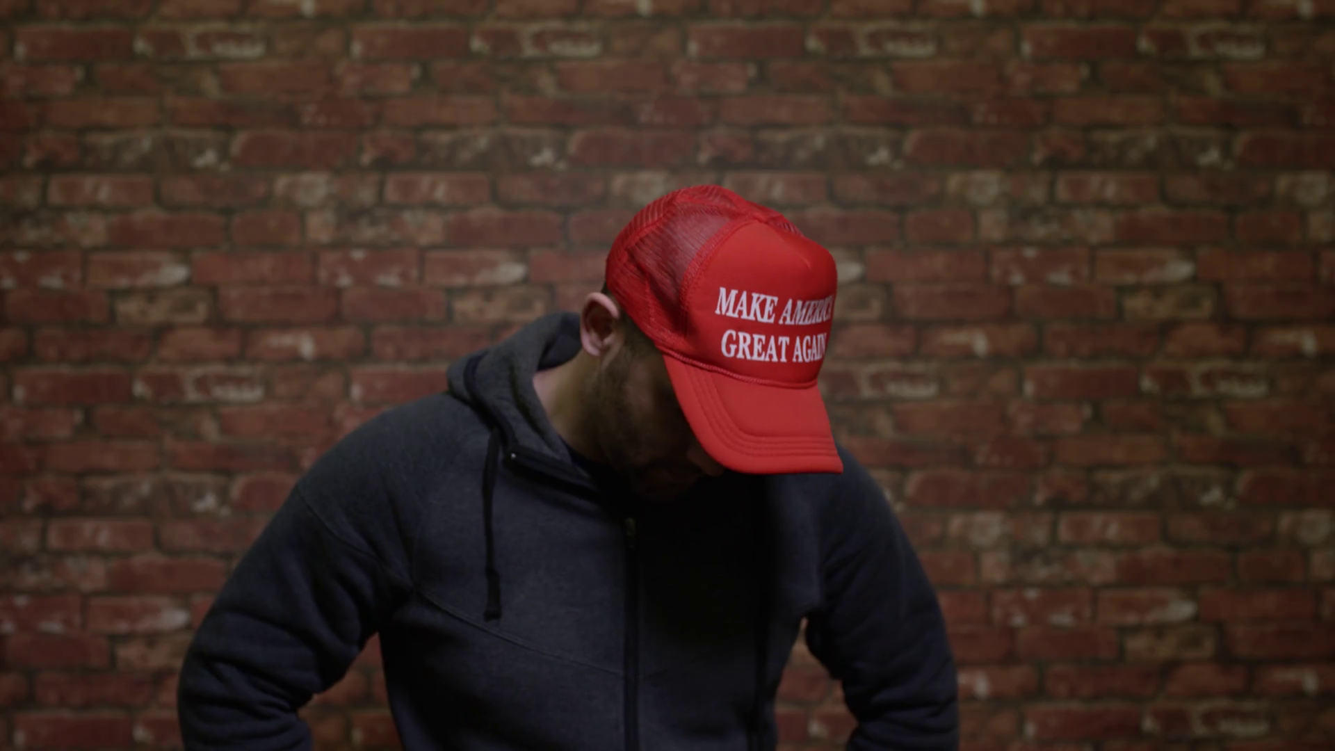 Maga Trump Supporter Giving Up On Cause Stock Footage SBV-347719216 ...