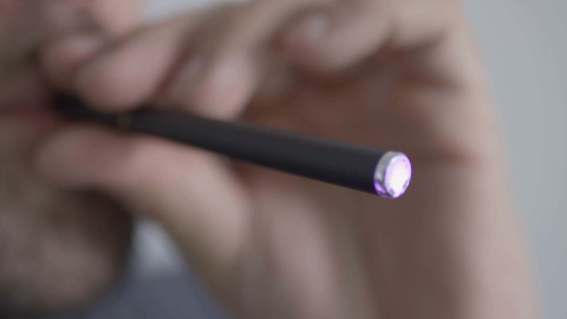 Man Smoking Vape In Slow Motion Close Up Stock Footage SBV-336546432 ...