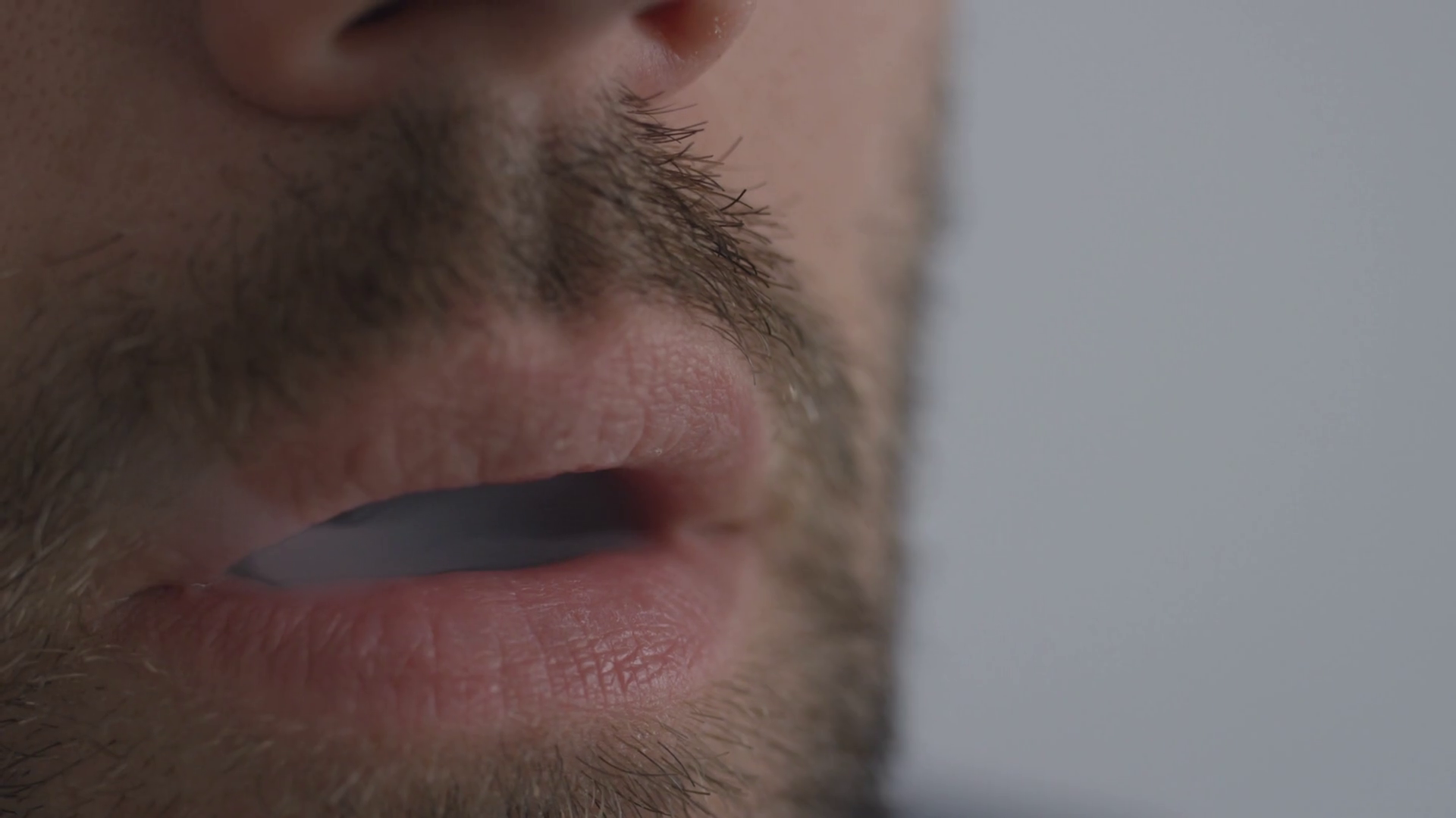 Man Smoking Vape In Slow Motion Close Up Stock Footage SBV-336546521 ...