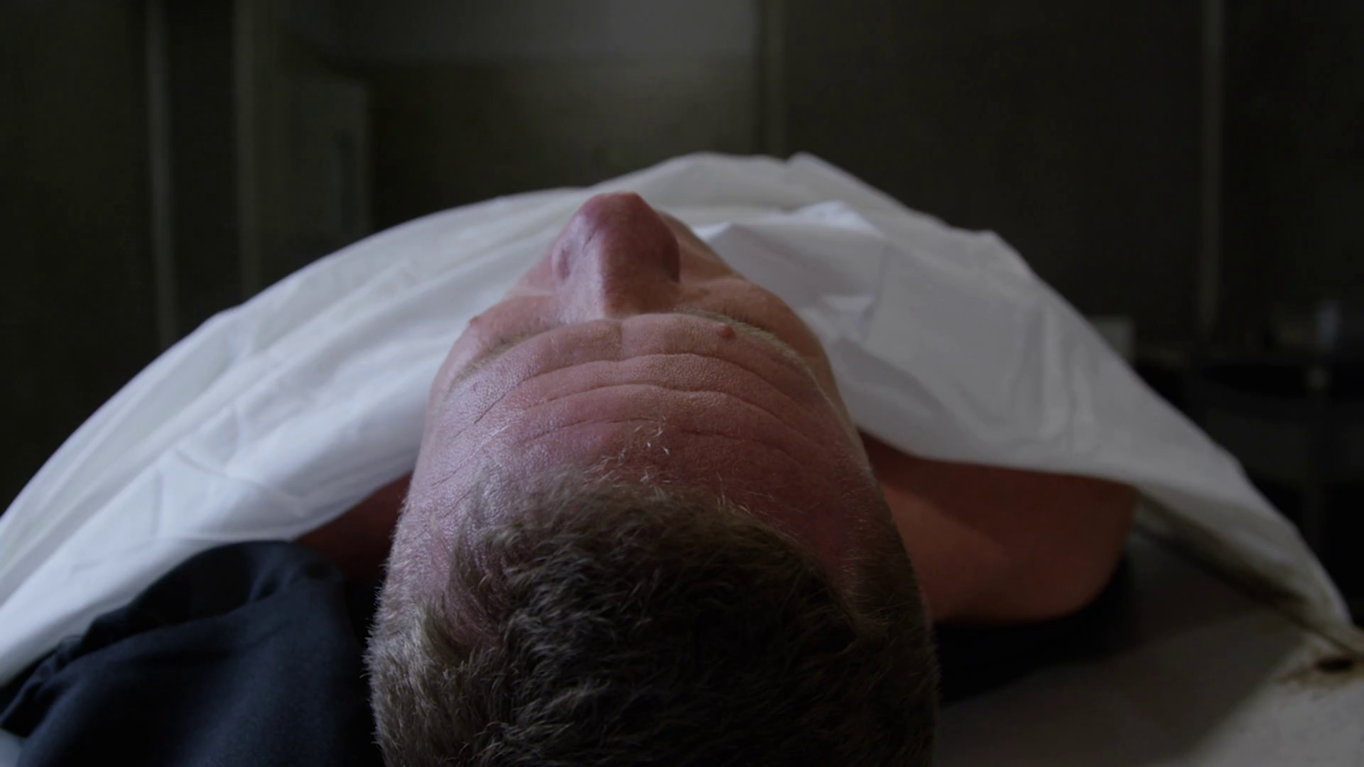 Morgue - Sheet Over Man Head On Gurney Hd Stock Footage SBV-348391631 ...