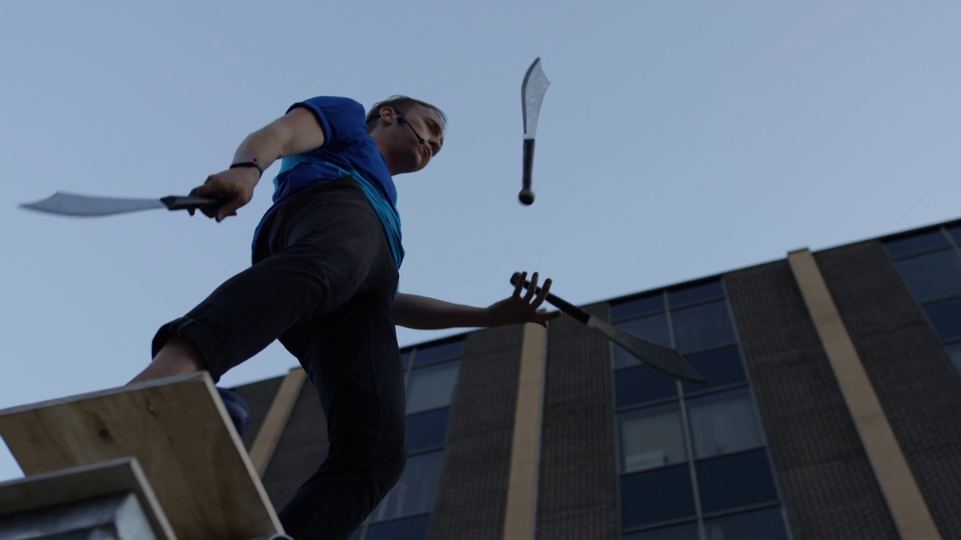 Outdoor Busker Amazing Slow Motion Juggling Stock Footage SBV-348563848 ...