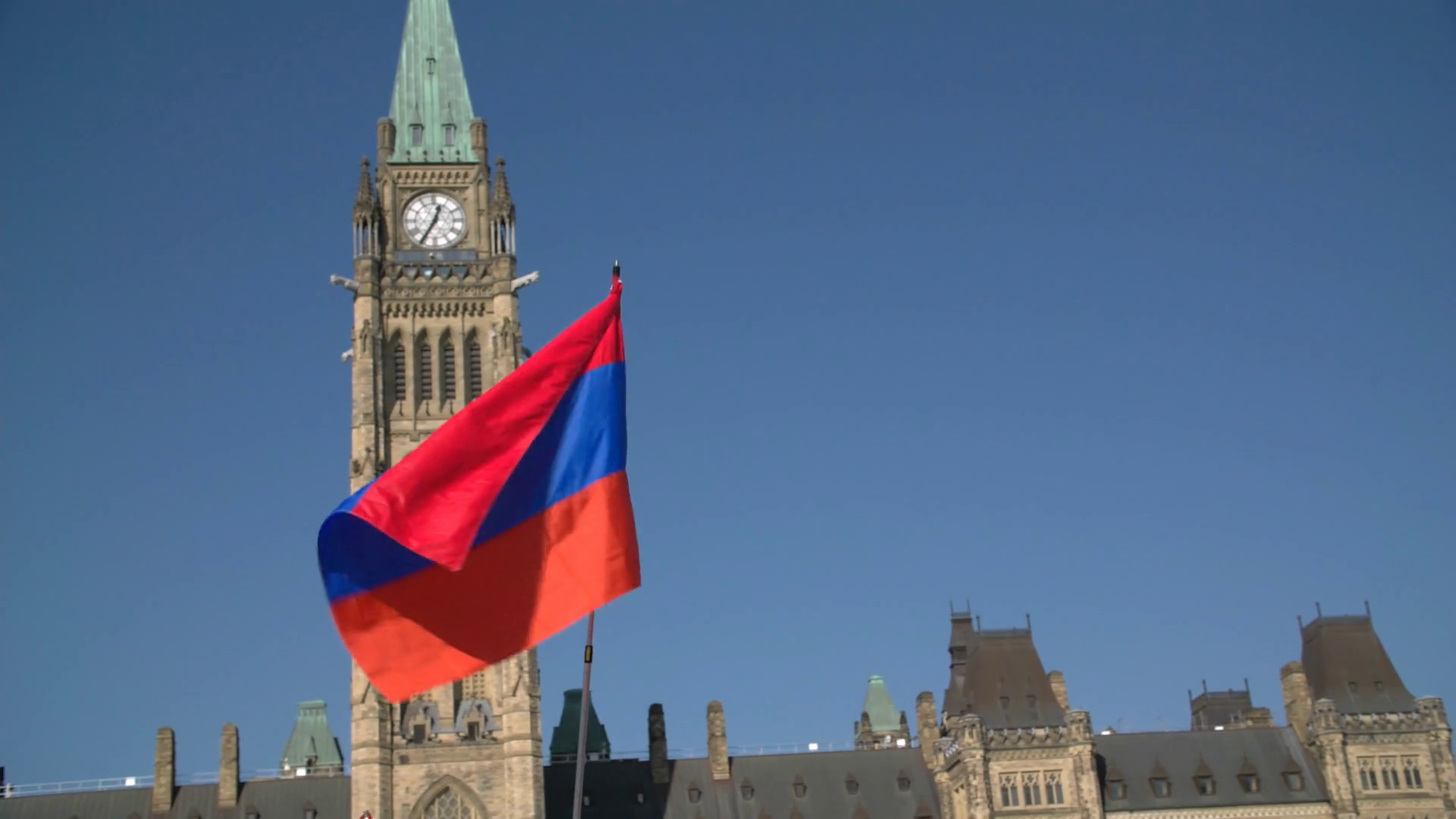 Parliament Hill Protest Flag Of Armenia In Stock Footage SBV-348567657 ...