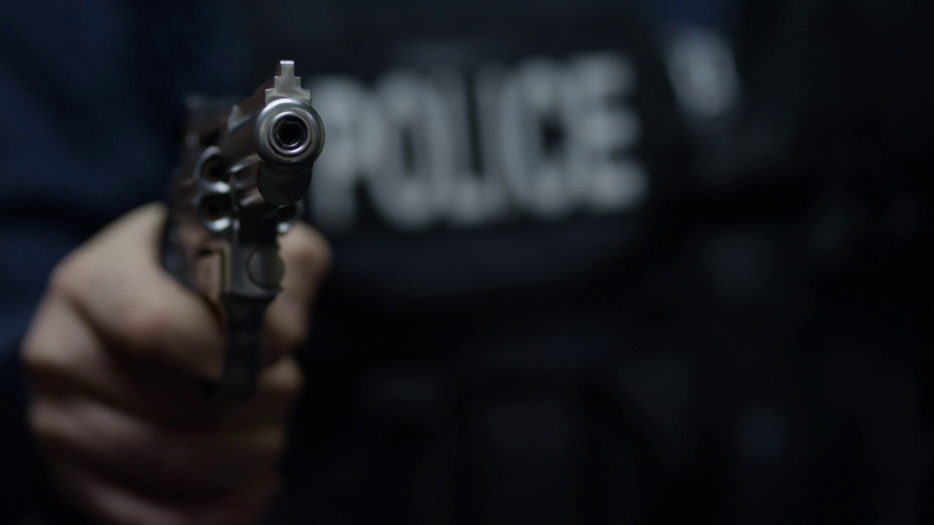 Police Guns Police Officer Gun Looking At You Stock Footage SBV ...