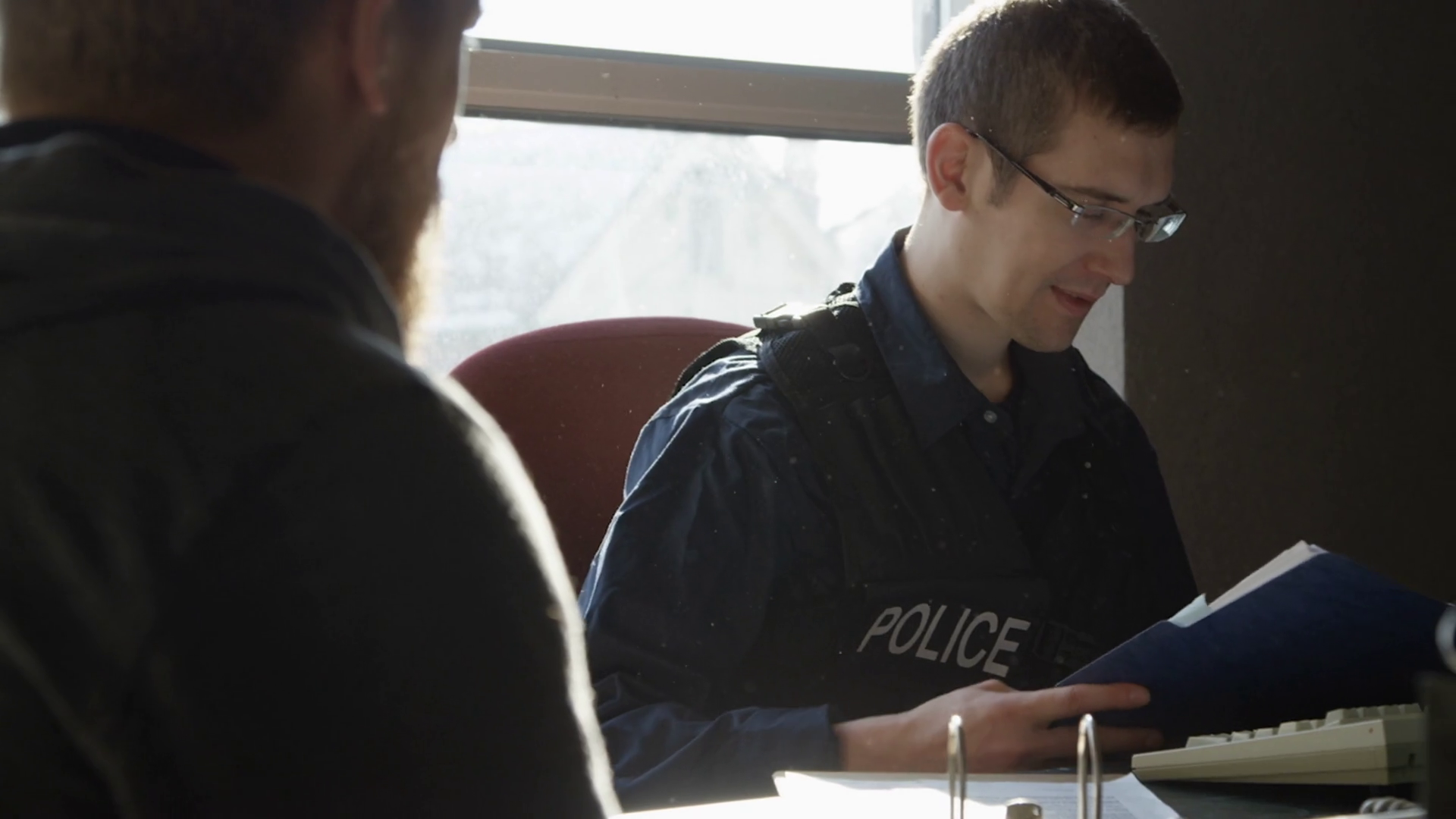 Police Officer Accusing Suspect In Precinct Stock Footage SBV-348391808 ...