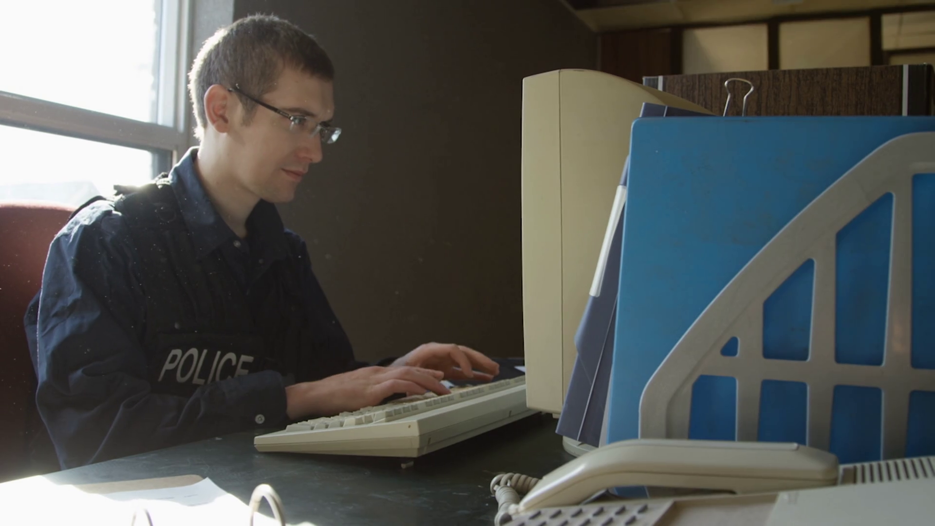 Police Officer - Handing Files To Cop At Stock Footage SBV-348391800 ...