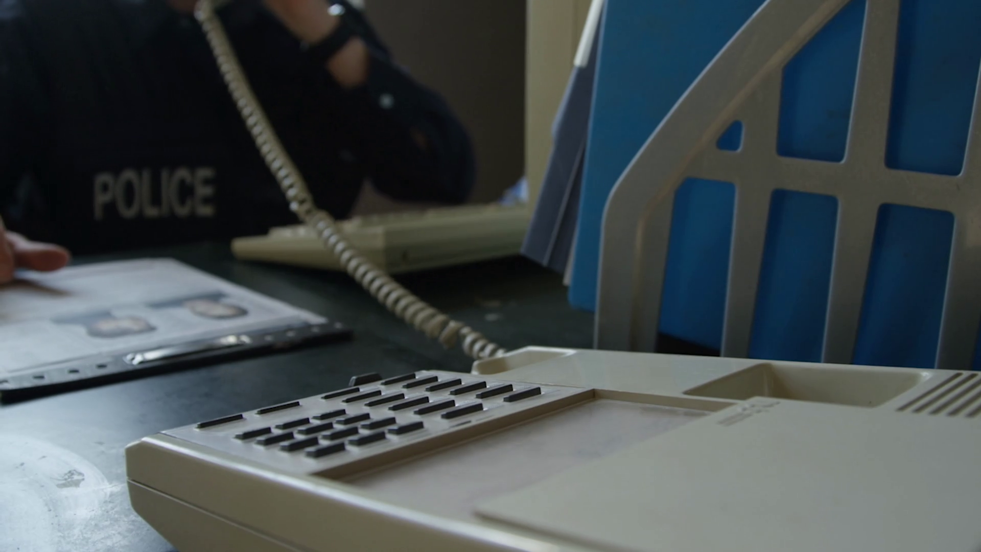 Police Officer Hangs Up Telephone Angrily Hd Stock Footage SBV ...