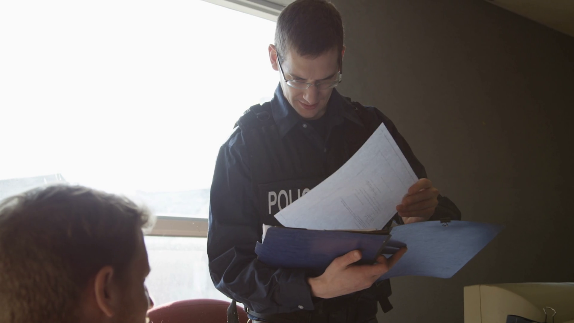 Police Officer Interviewing Perpetrator At Stock Footage SBV-348391841 ...