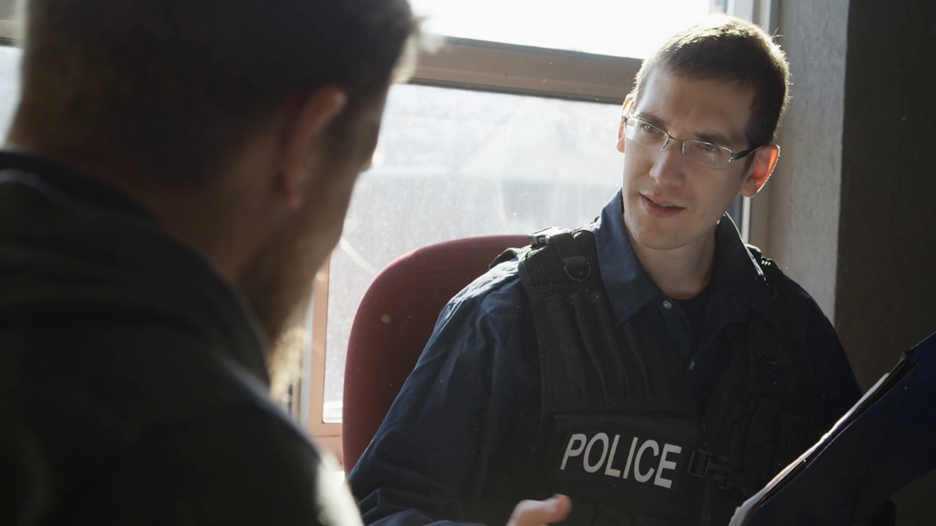 Police Officer Pointing At Criminal File Hd Stock Footage SBV-348391863 ...