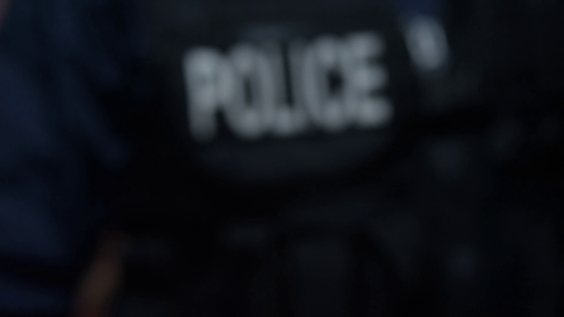 Close Up View Of Police Officer Pointing Gun Stock Footage SBV ...