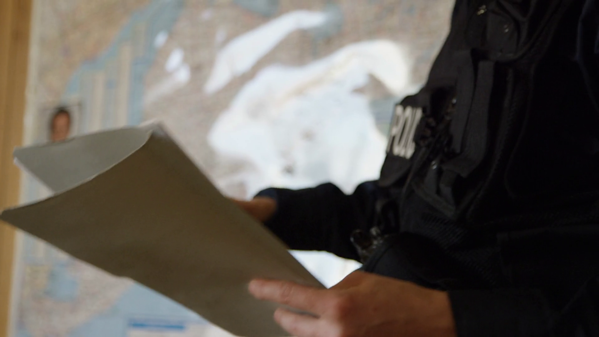 Police Officer Pointing To Picture Of Stock Footage SBV-348391864 ...