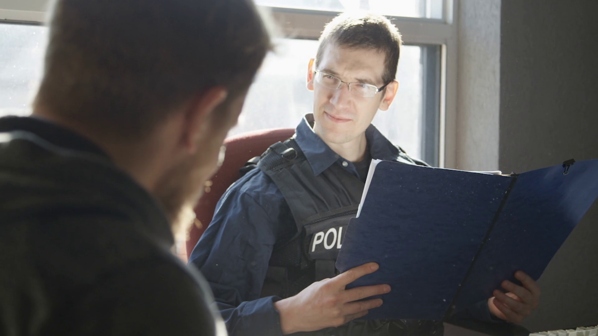 Police Officer - Reading File Criminal In Stock Footage SBV-348391801 ...