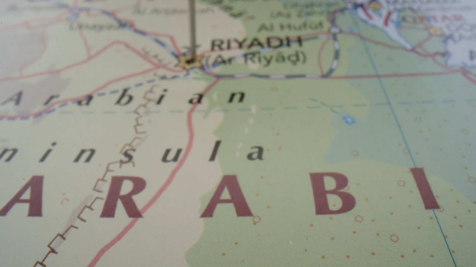 Riyadh Saudi Arabia Map Pin Ramped Location Stock Footage SBV-338946951 ...
