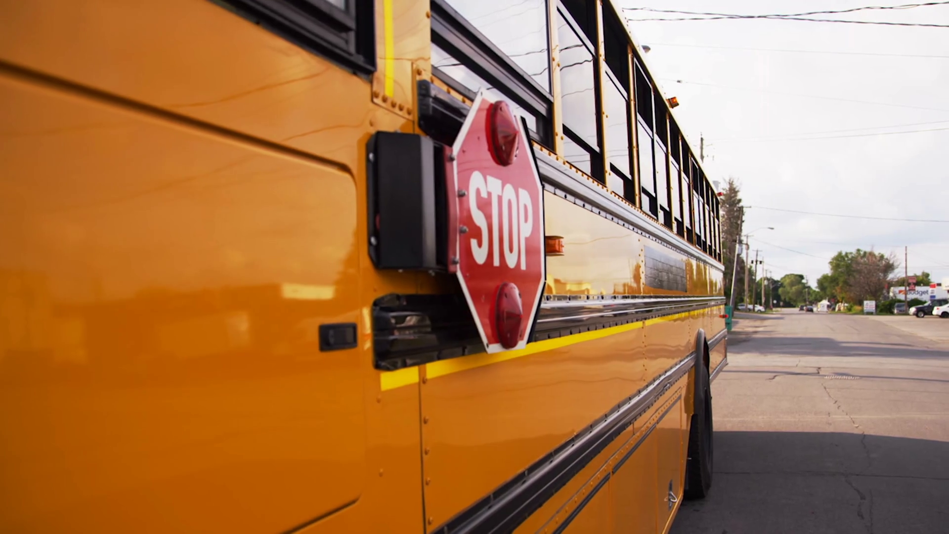 School Bus Stop Sign Opens Stock Footage SBV-348392564 - Storyblocks