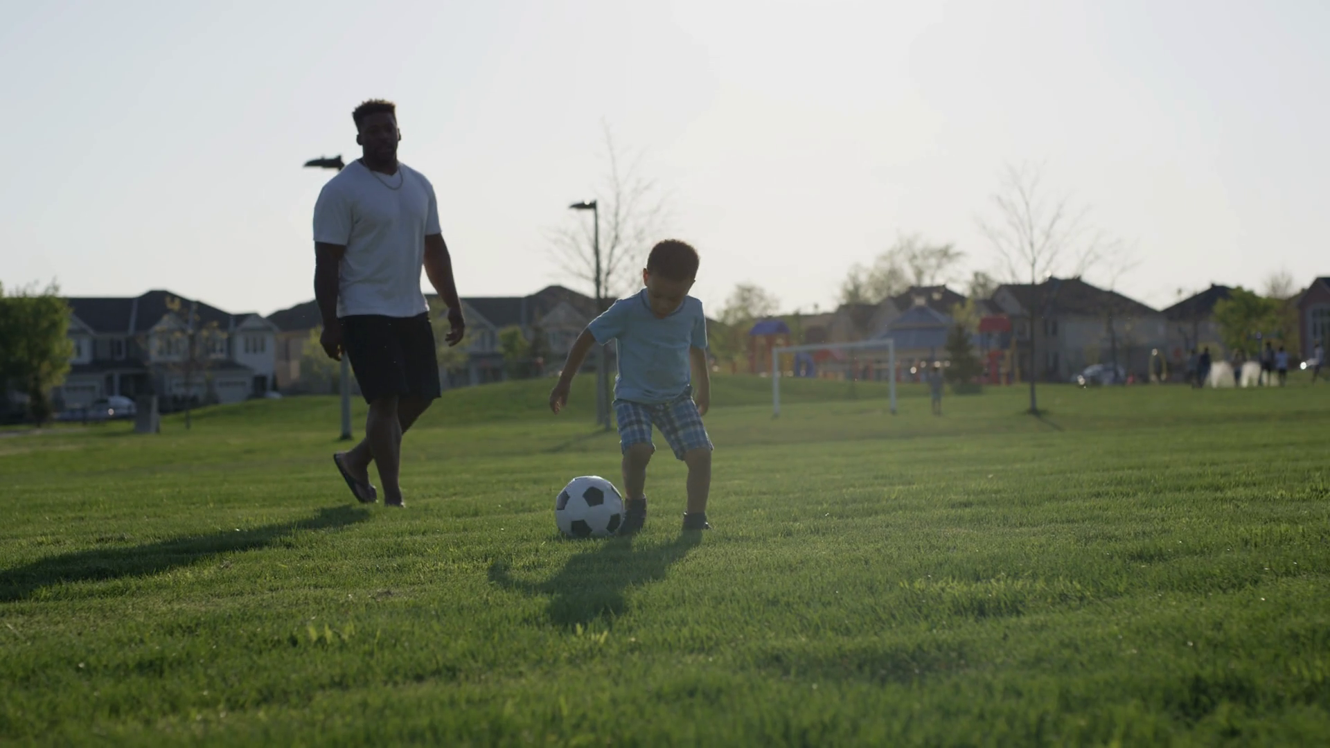 Sports Family Soccer Playing Family Out In Stock Footage SBV-347719274 ...